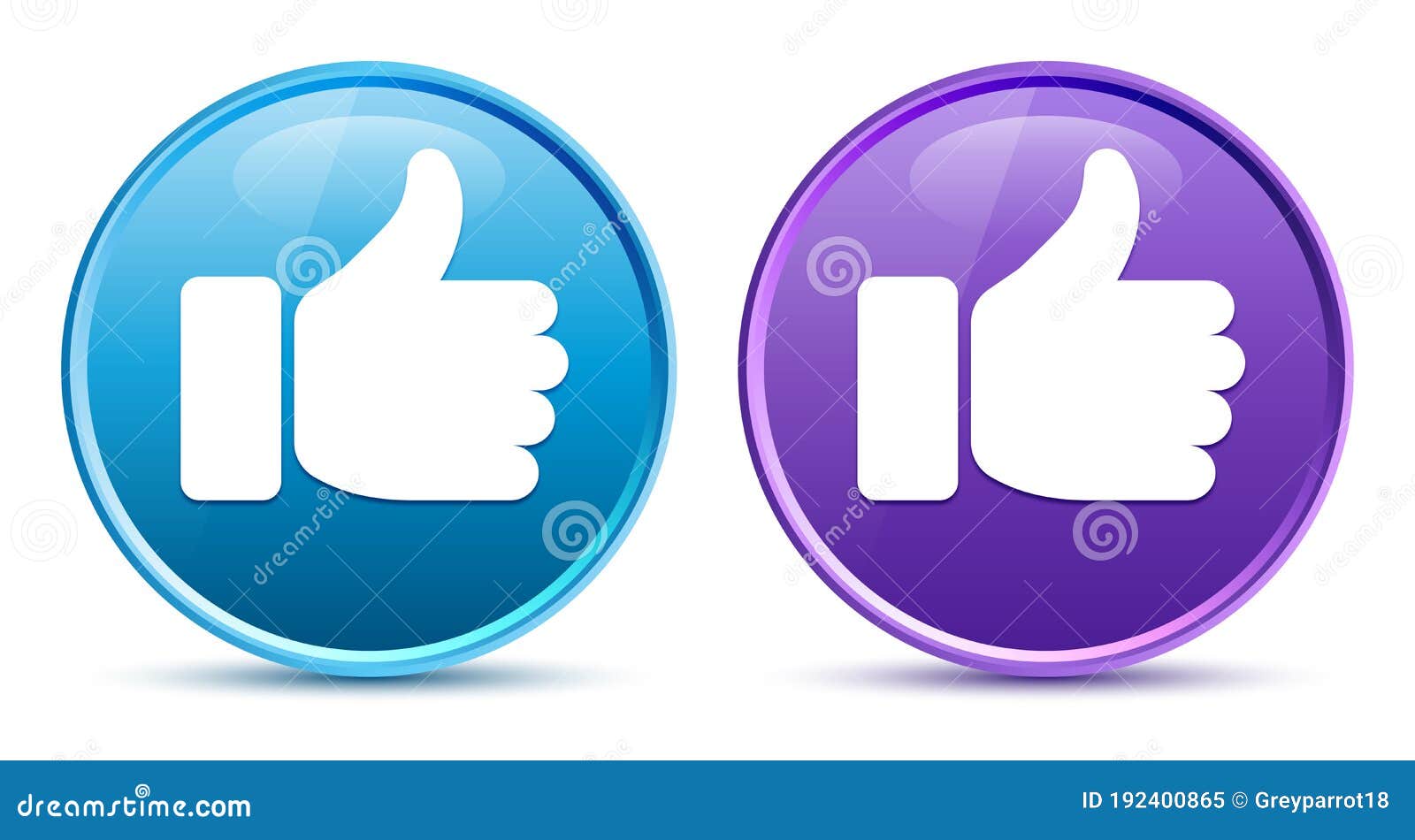 Thumbs Up Icon Sleek Soft Round Button Set Illustration Stock Vector ...