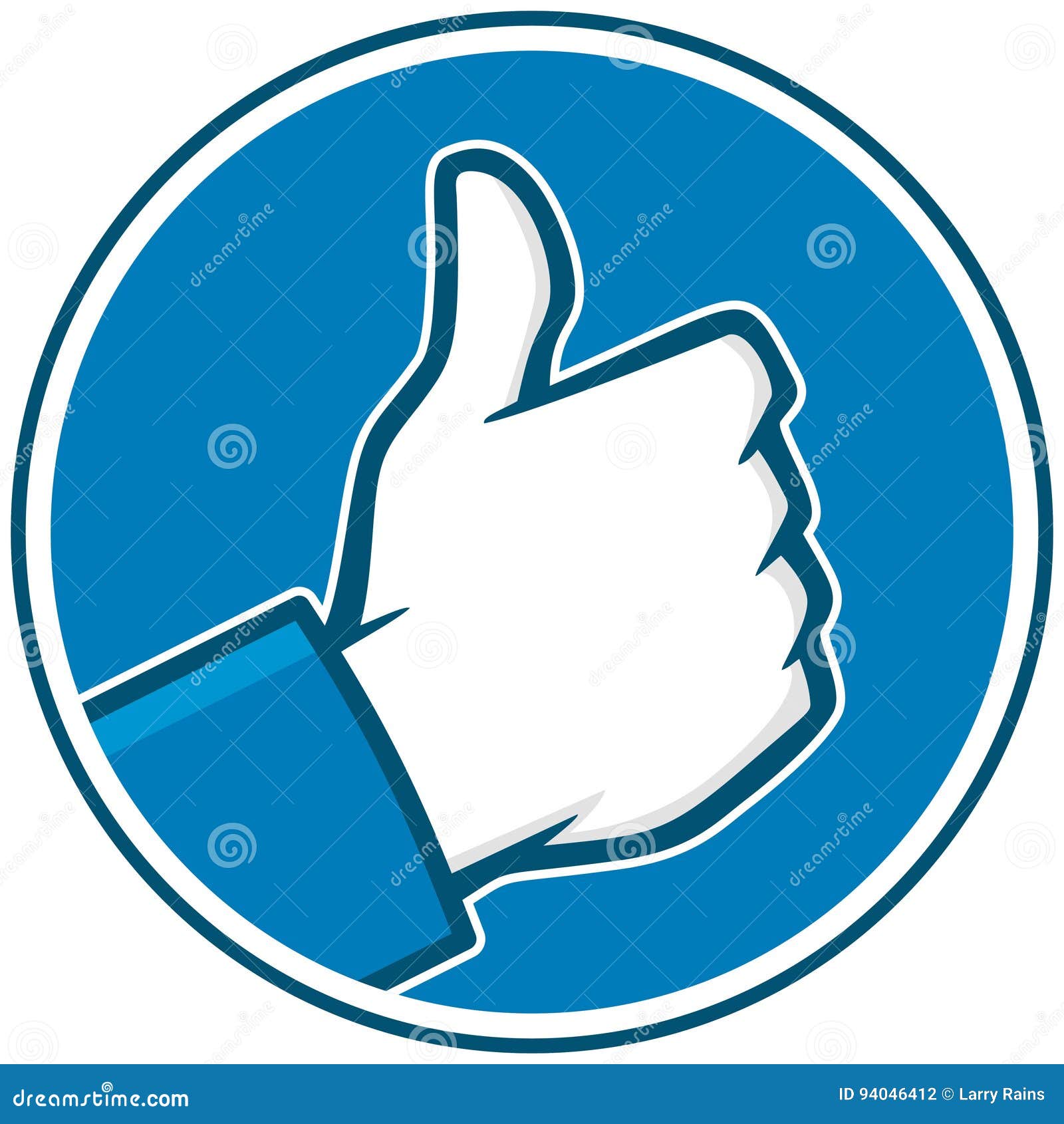 Thumbs Up Icon stock vector. Illustration of thumbs, poll - 94046412