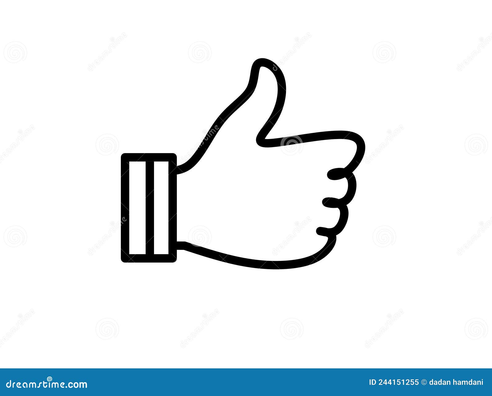 Thumbs Up Icon Vector with Simple Design Stock Vector - Illustration of ...