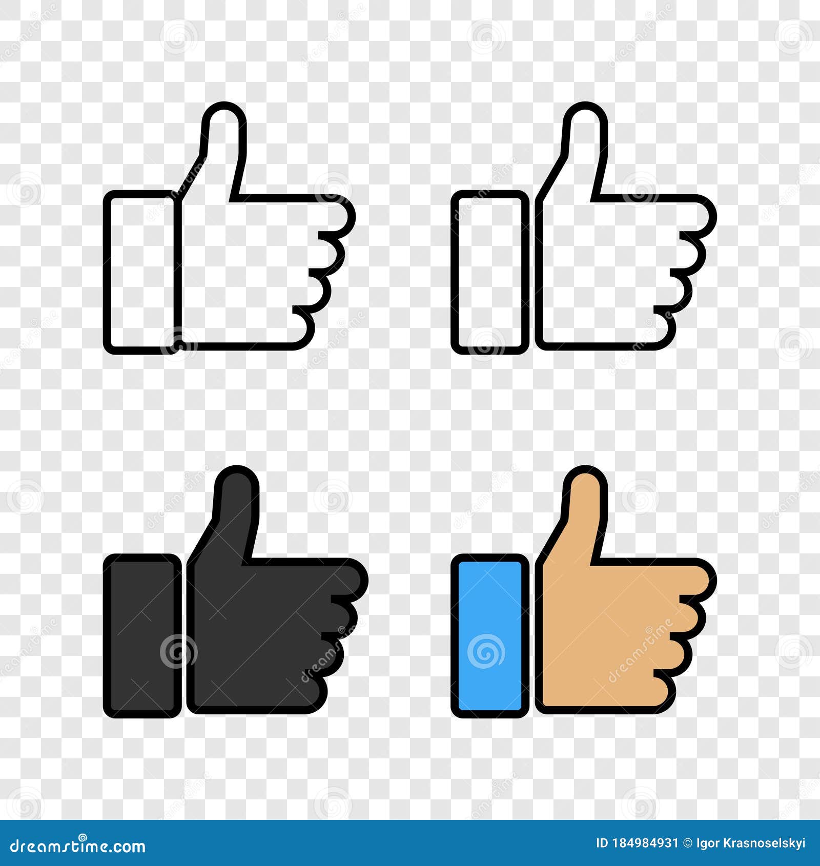 Like Vector Icon Isolated On Transparent Background, Like Trans ...