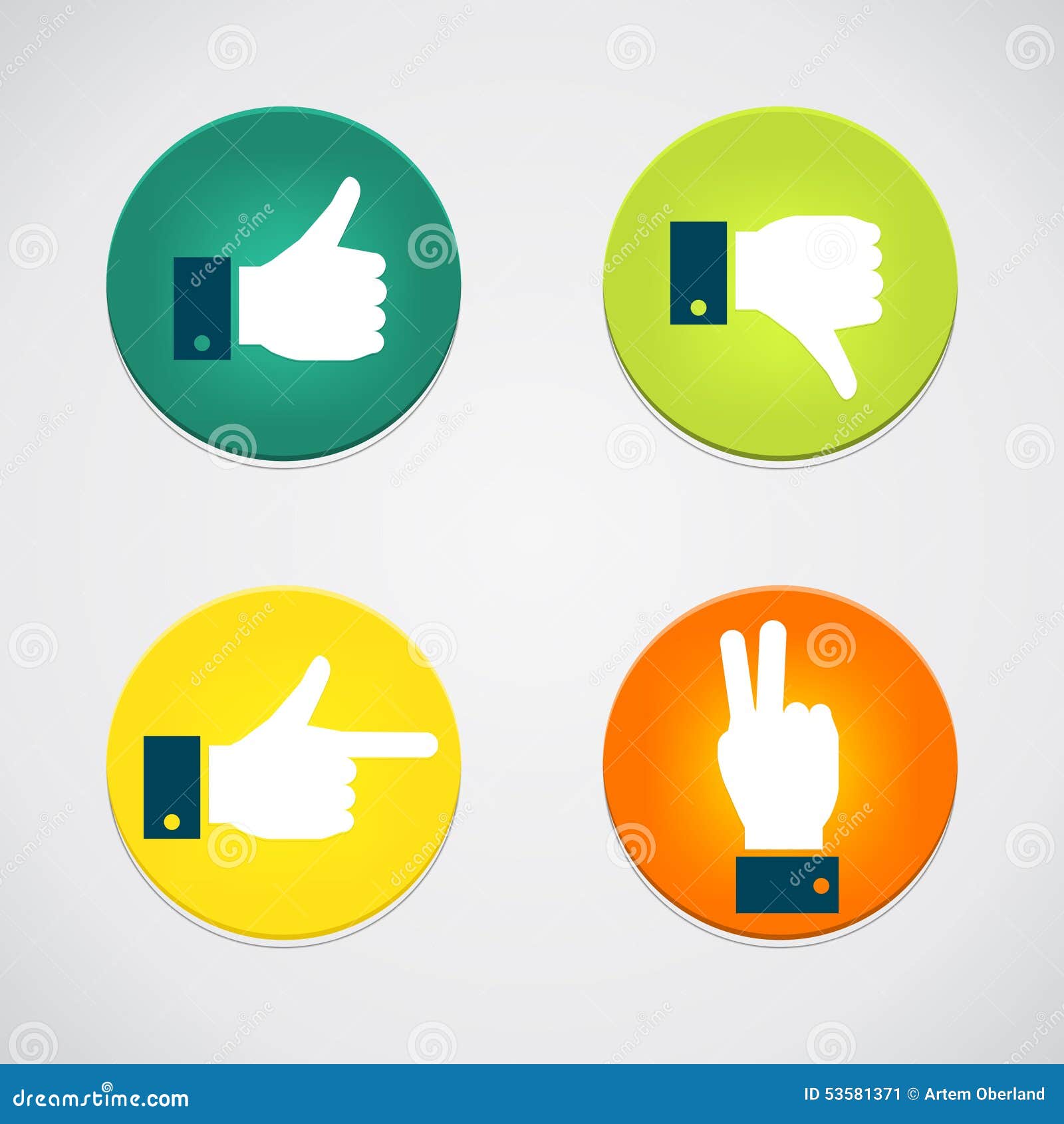 Thumbs up icons set stock illustration. Illustration of heart - 53581371