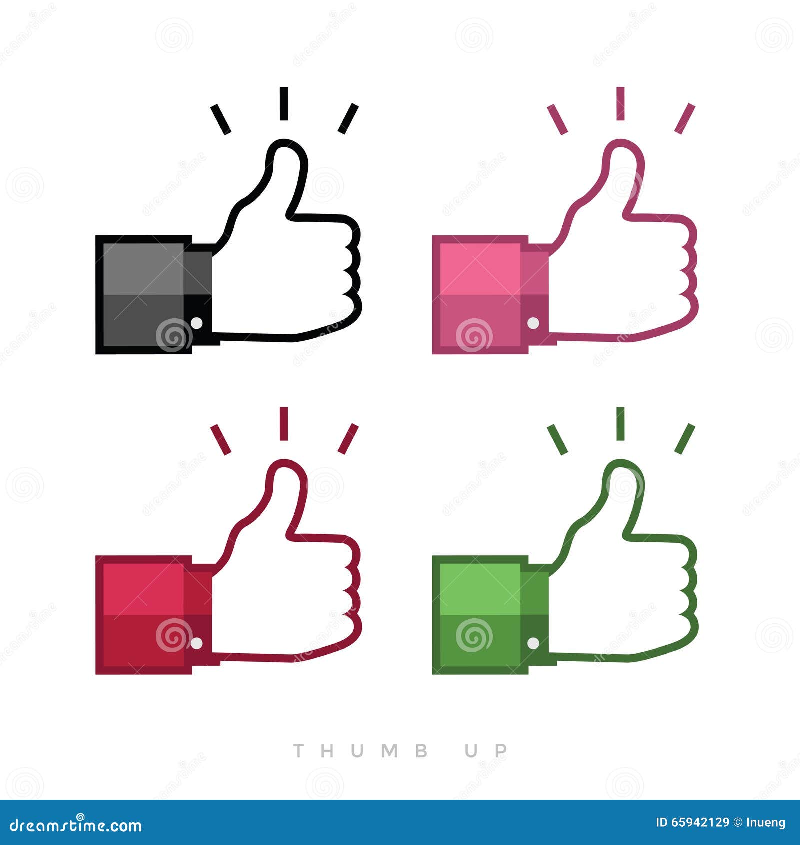 Thumbs up icons set editorial stock image. Illustration of abstract ...