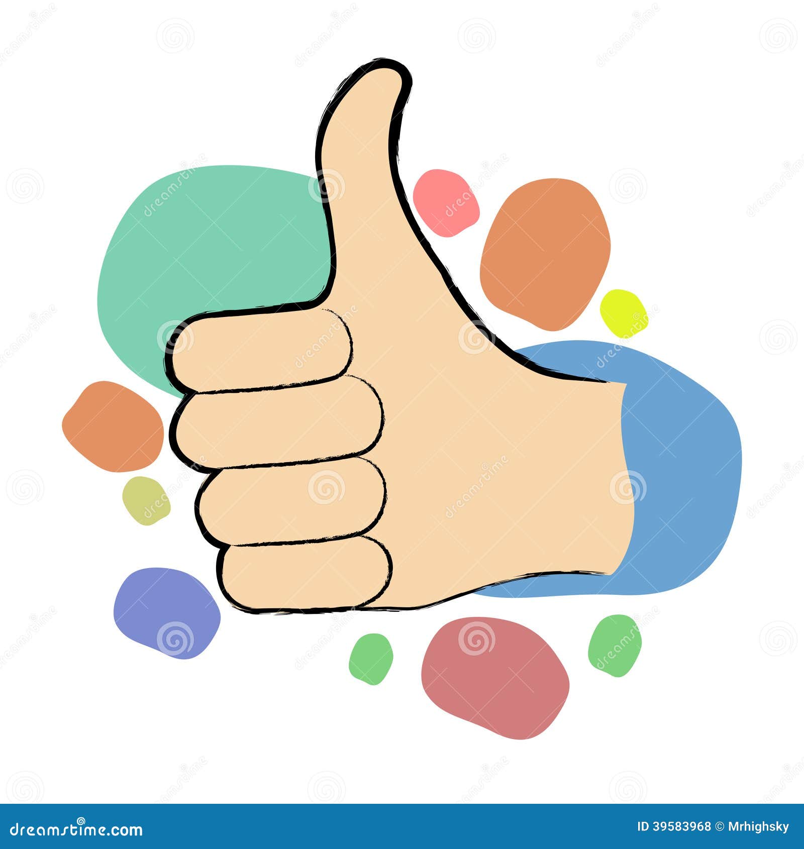 Thumbs up stock vector. Illustration of sketch, thumbs - 39583968