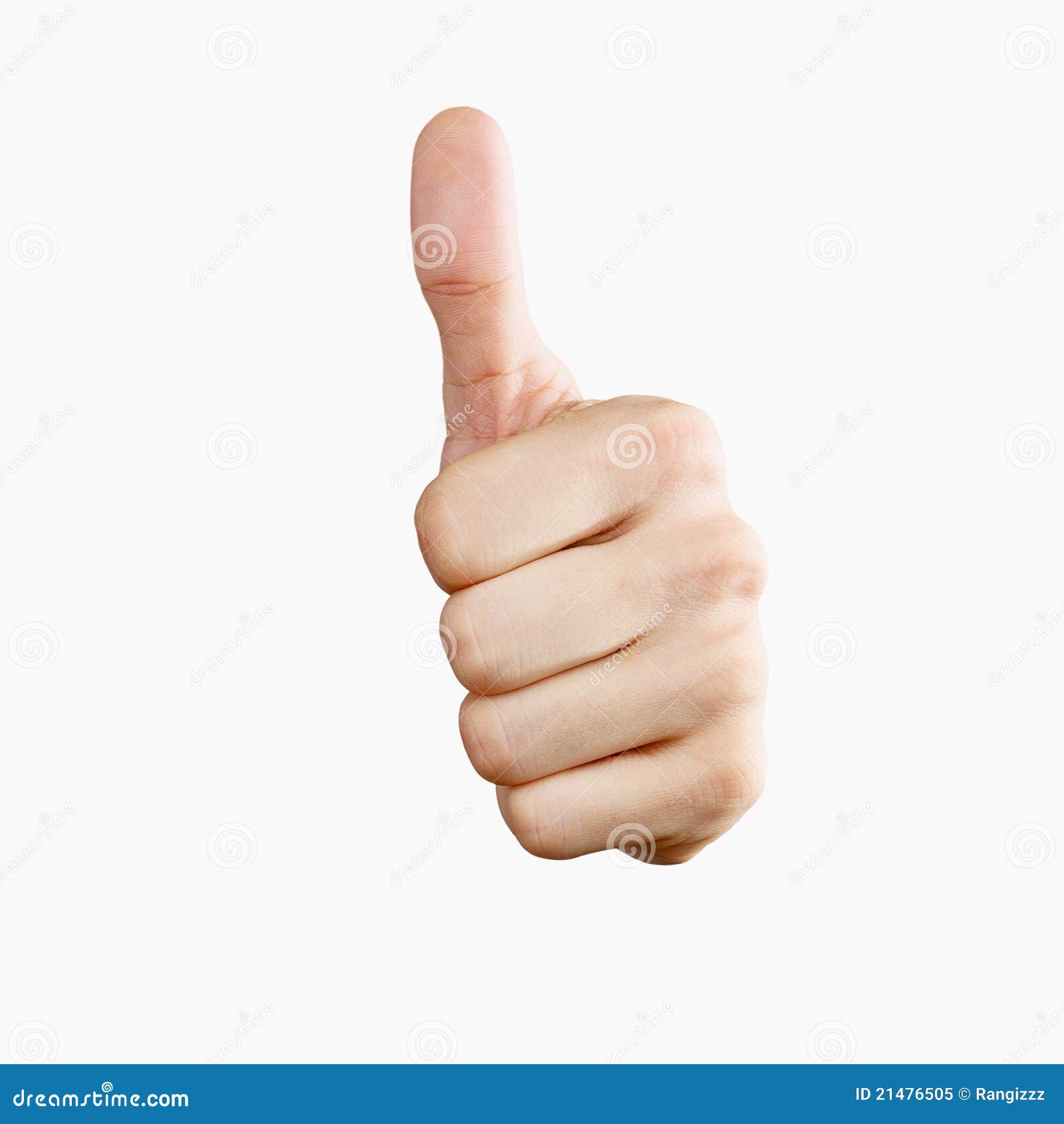 Thumbs Up! Isolated with Clipping Path Stock Image - Image of business ...