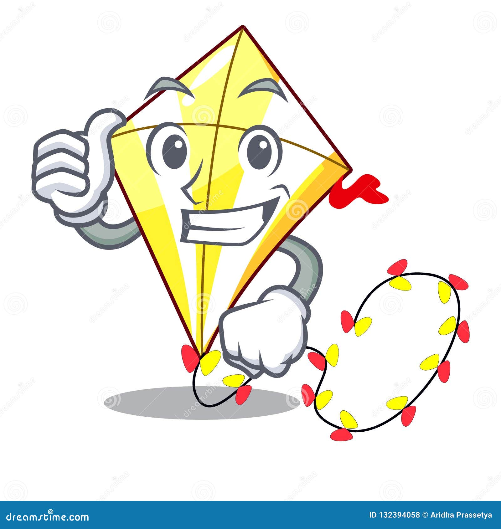 Thumbs Up Kite Small the Cartoon on Table Stock Vector - Illustration ...