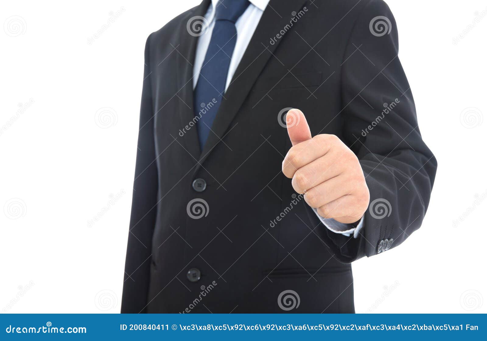 Thumbs Up Left Hand of Male in Black Suit Stock Image - Image of race ...