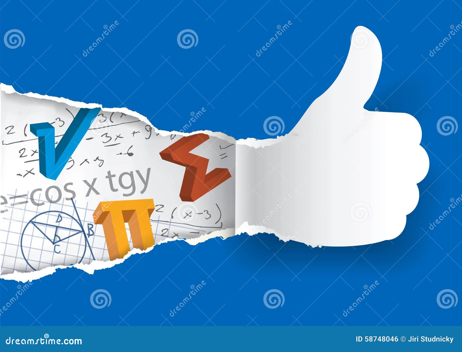 Mathematical Symbols Numbers And Letters Handwriting Vector