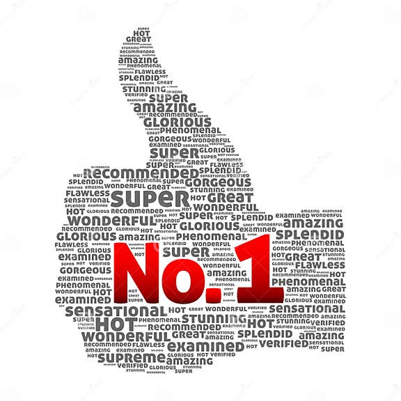 Thumbs up Number one stock vector. Illustration of sale - 22787412