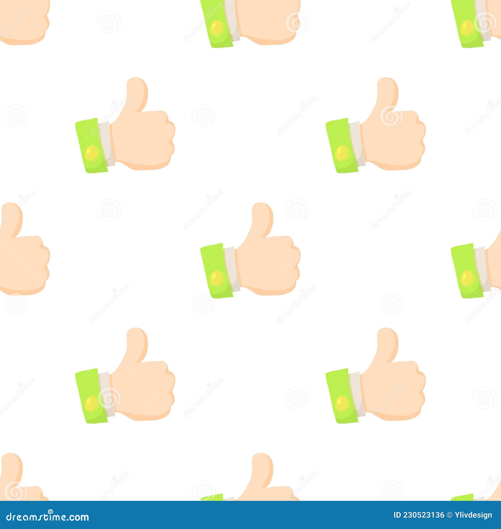 Thumbs Up Pattern Seamless Vector Stock Vector - Illustration of ...