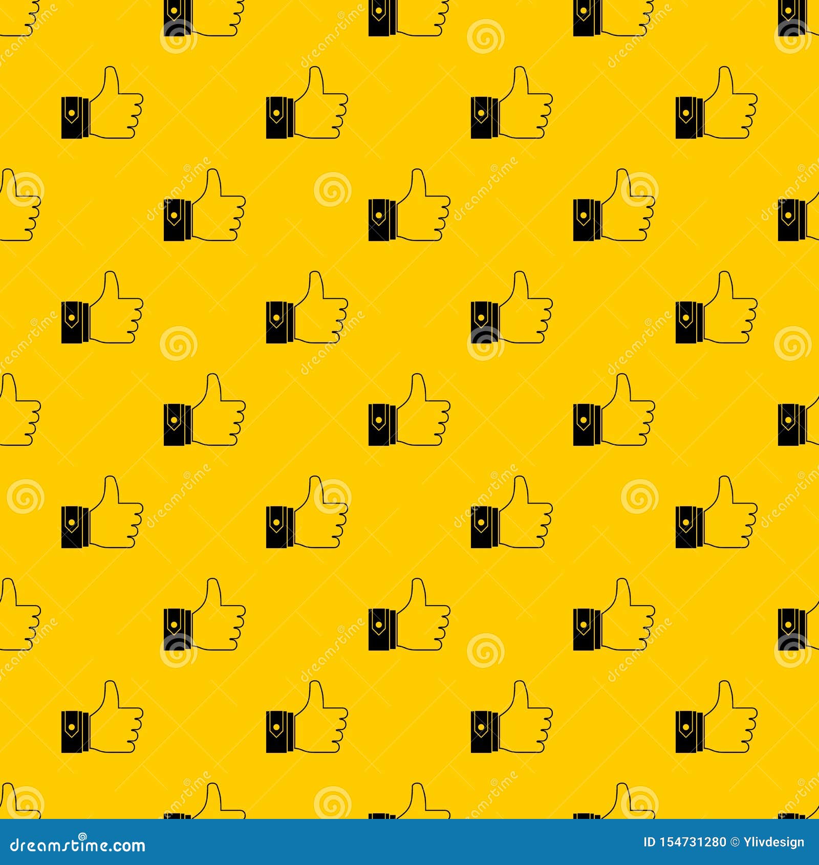 Thumbs up pattern vector stock vector. Illustration of black - 154731280