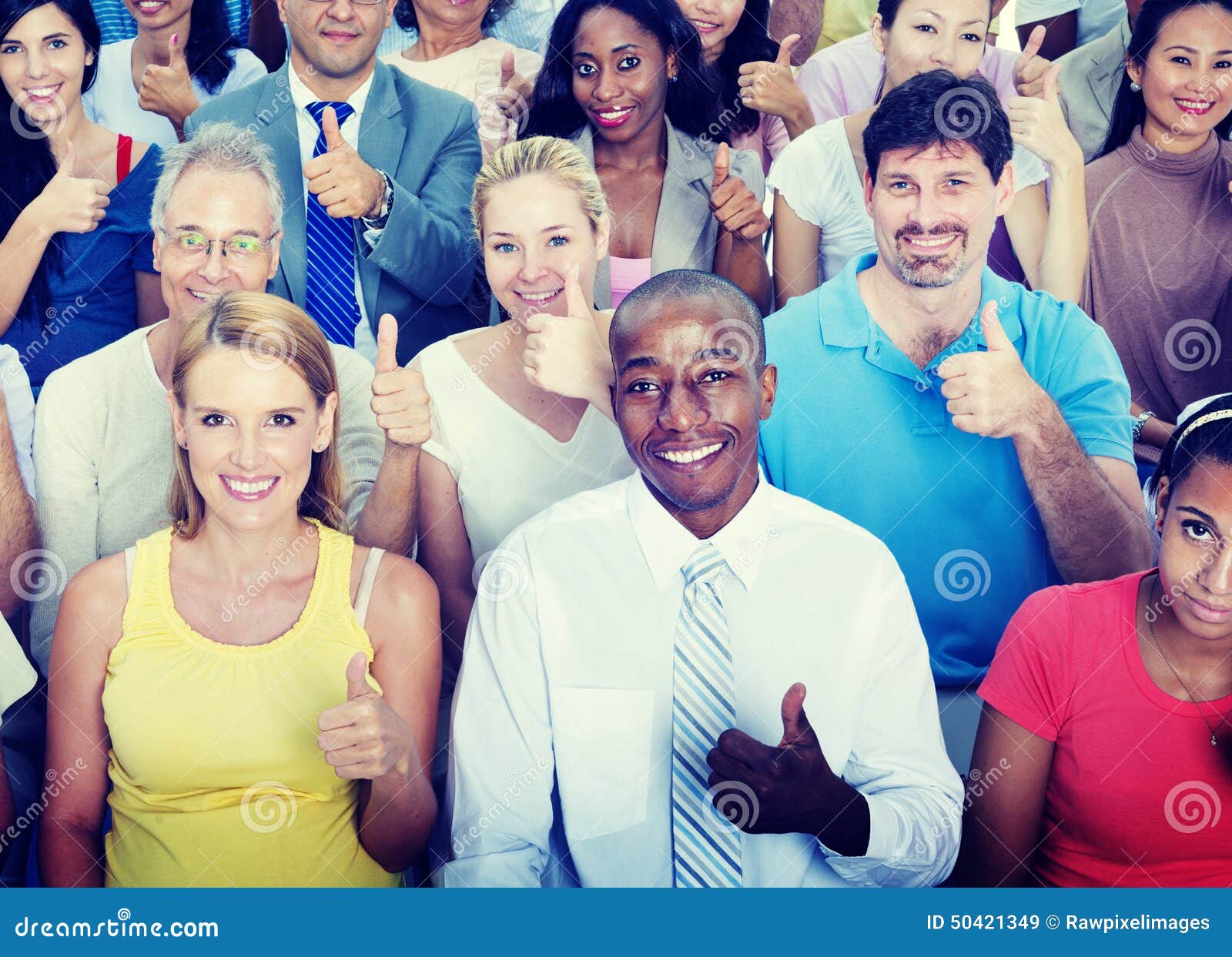 Thumbs Up People Diversity Multiethnic Group Concept Stock Image ...