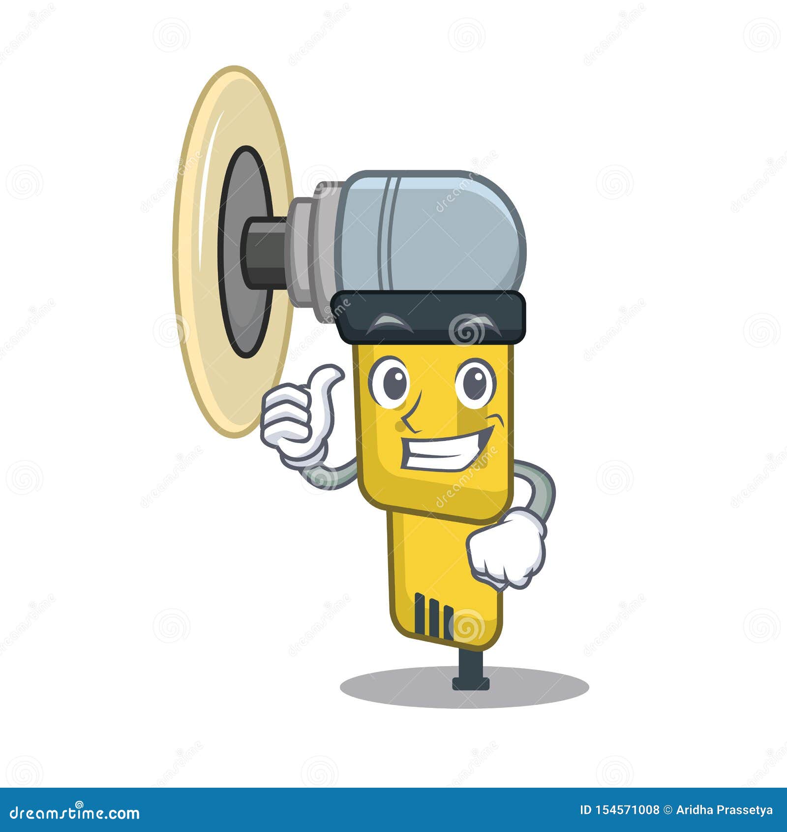 Thumbs Up Pneumatic Sander in a Cartoon Drawer Stock Vector ...