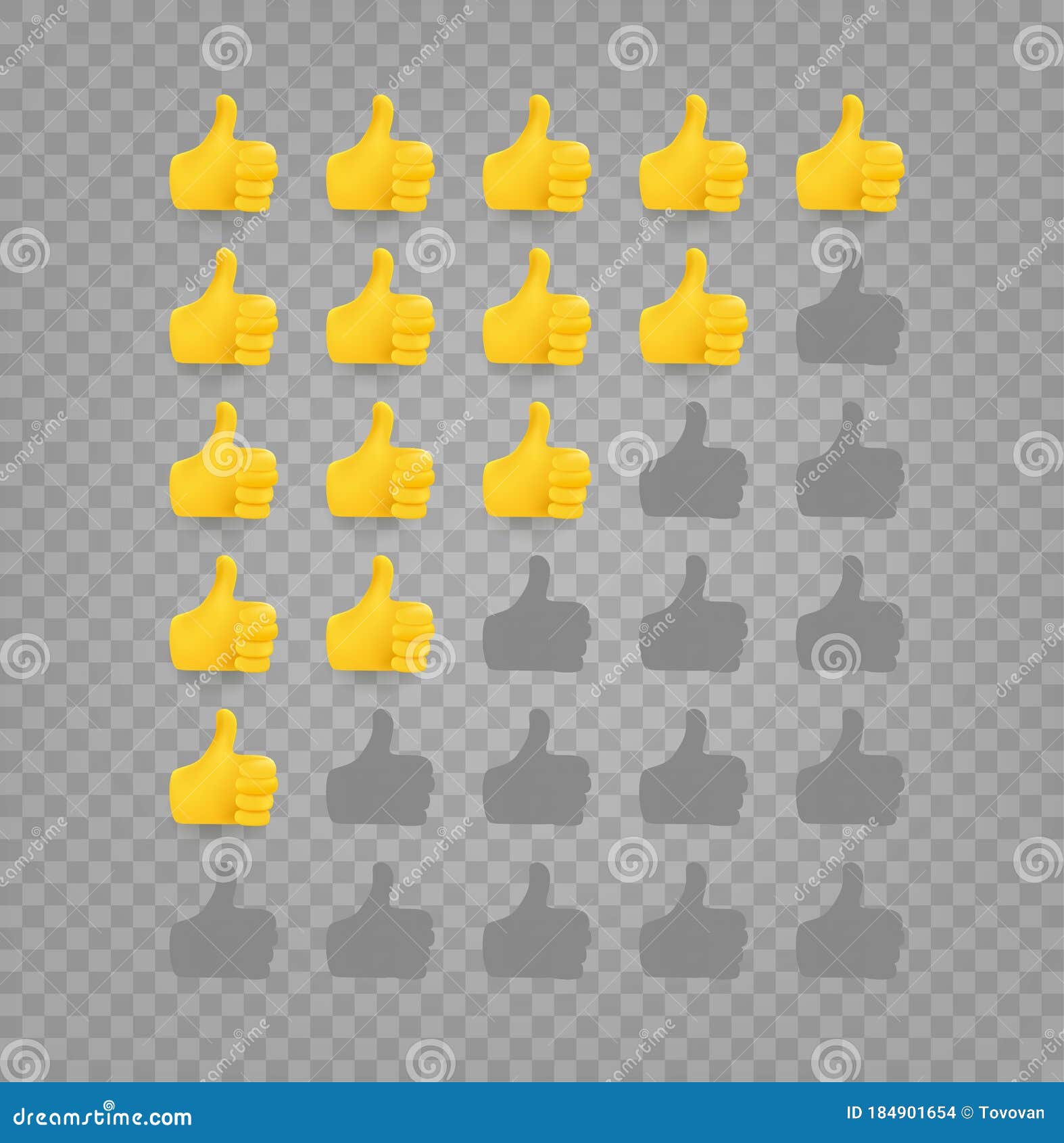 Thumbs up rating template stock vector. Illustration of isolated ...