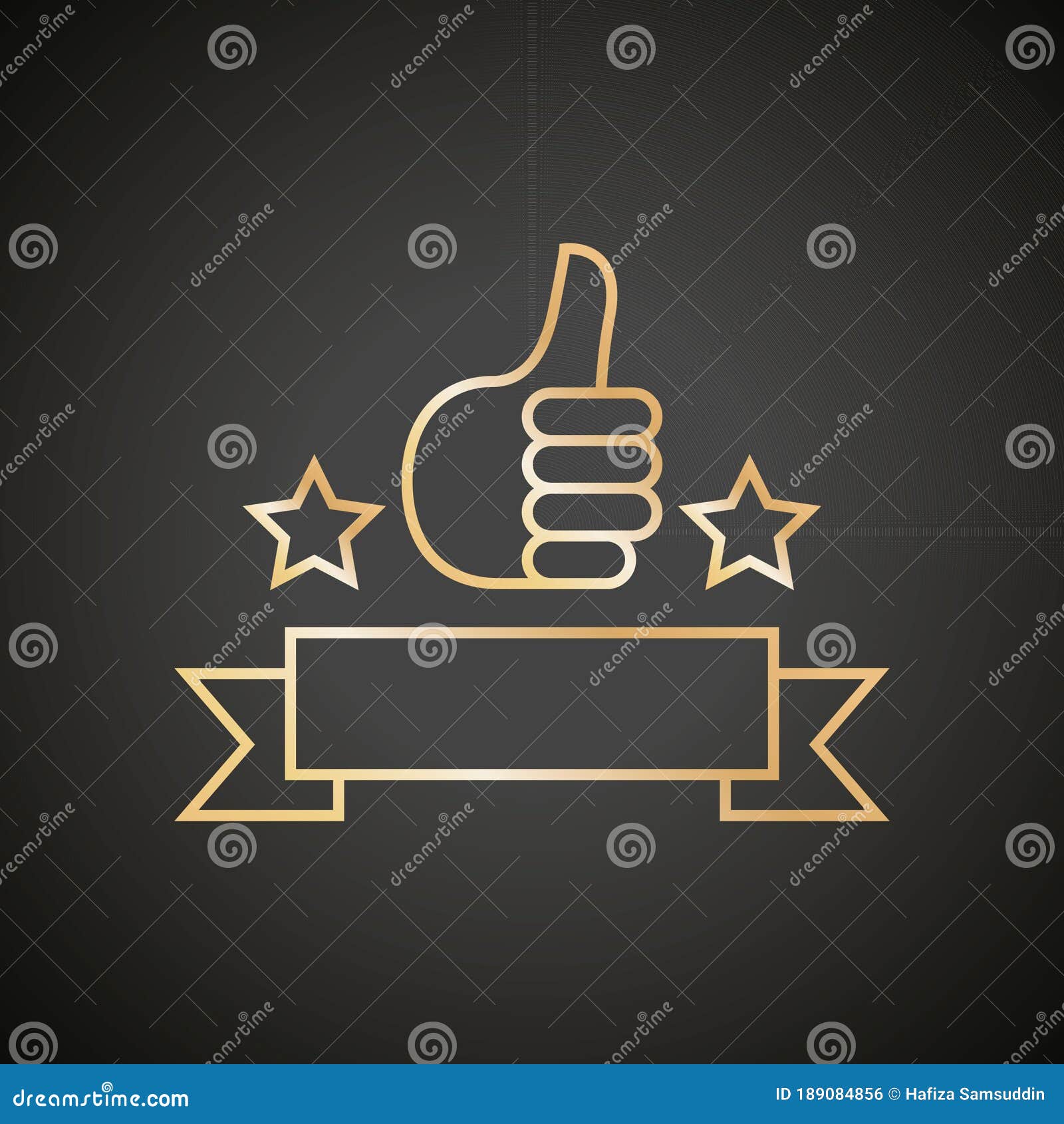 Thumbs Up Ribbon. Vector Illustration Decorative Design Stock Vector ...