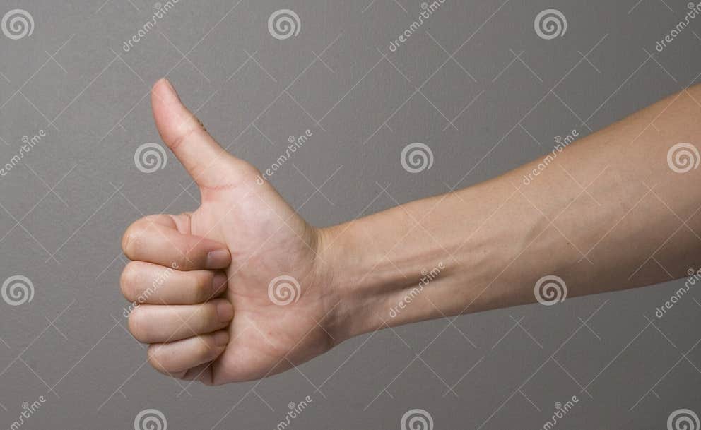 Thumbs Up Right Hand Gesture Stock Photo - Image of sign, gesturing ...
