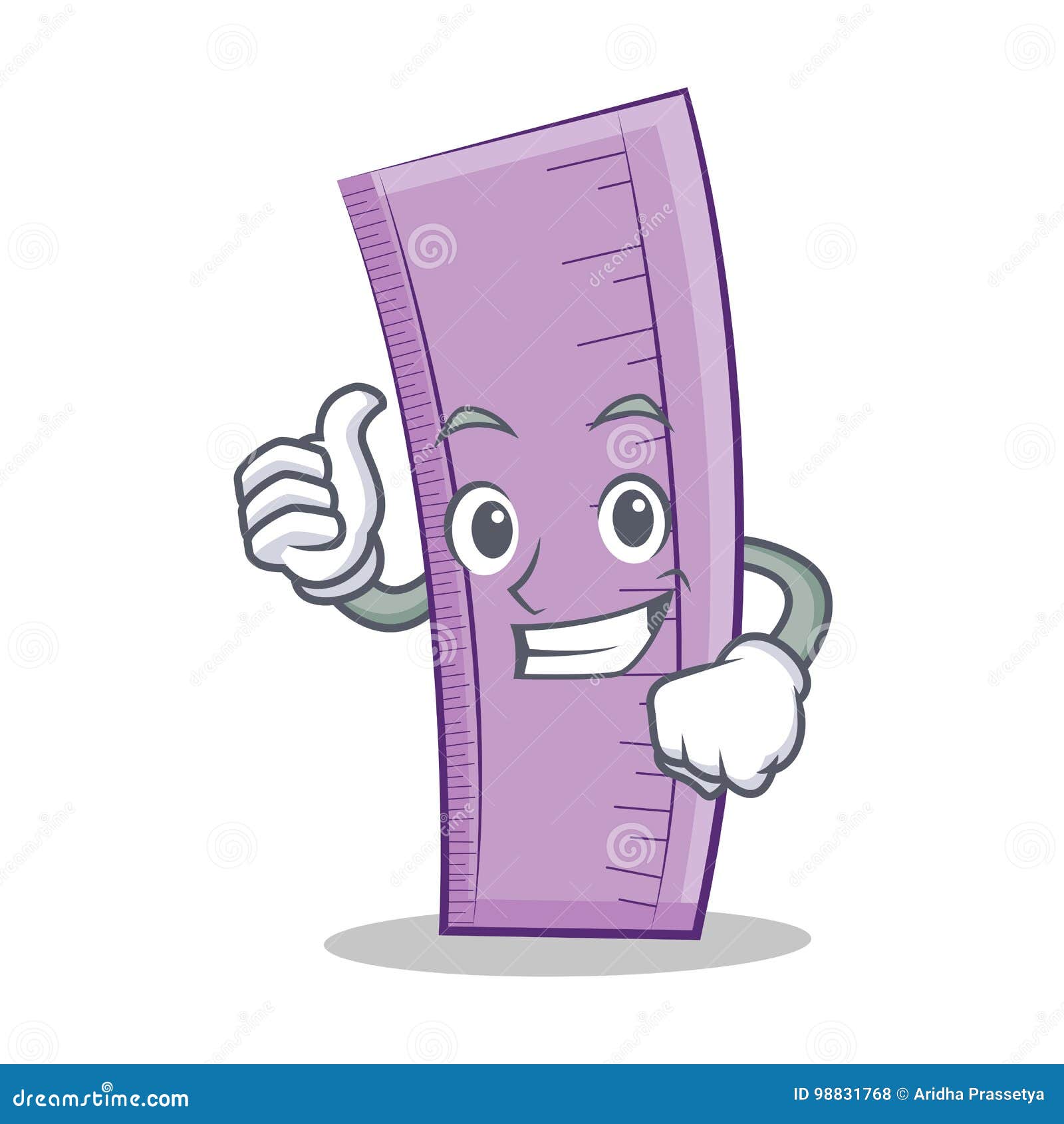 Thumbs Up Ruler Character Cartoon Design Stock Vector - Illustration of ...