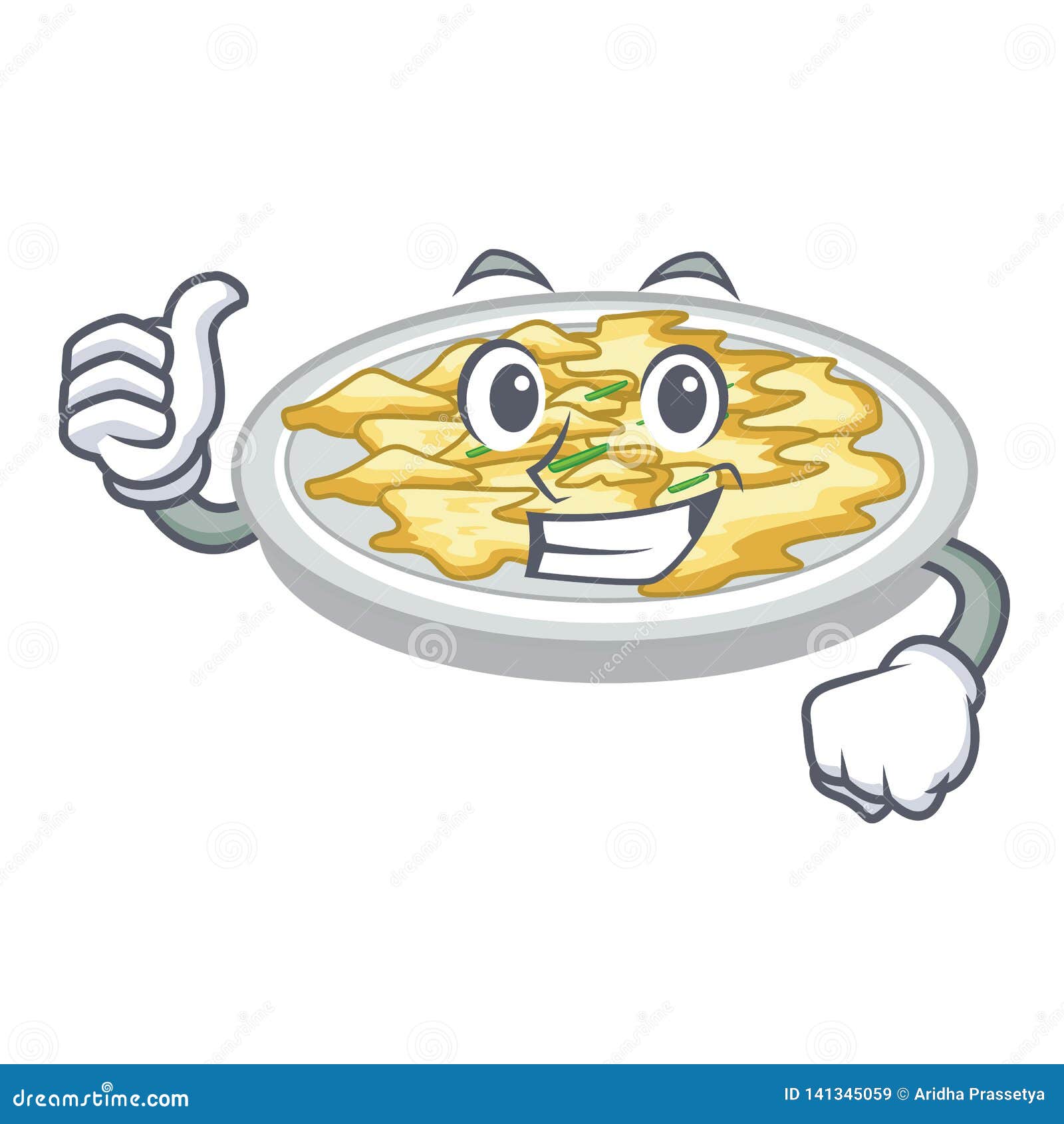 Thumbs Up Scrambled Egg in the Character Pan Stock Vector ...
