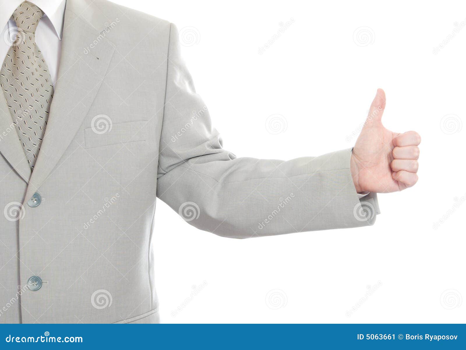 Thumbs Up Success Hand Sign Isolated Stock Image - Image of human ...