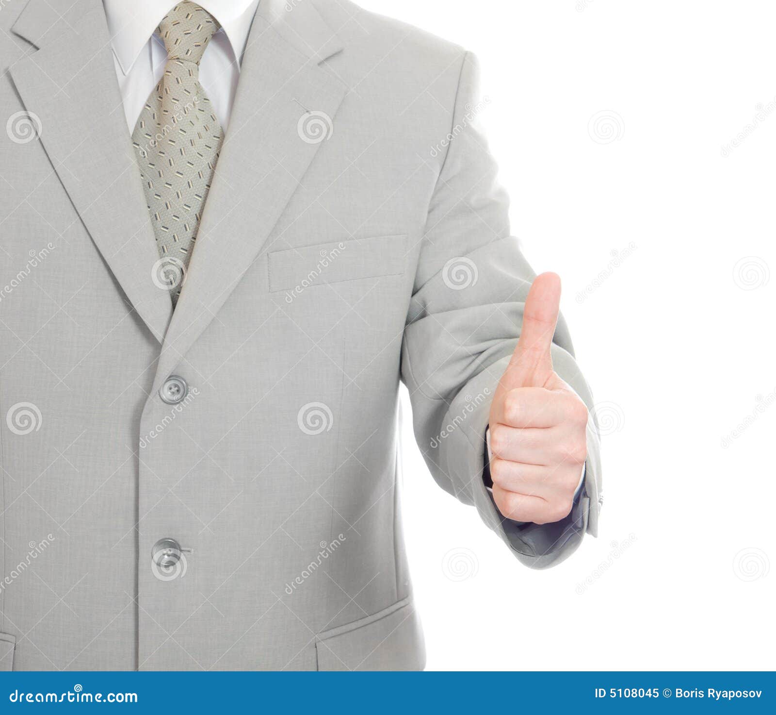 Thumbs Up Success Hand Sign Isolated Picture. Image: 5108045