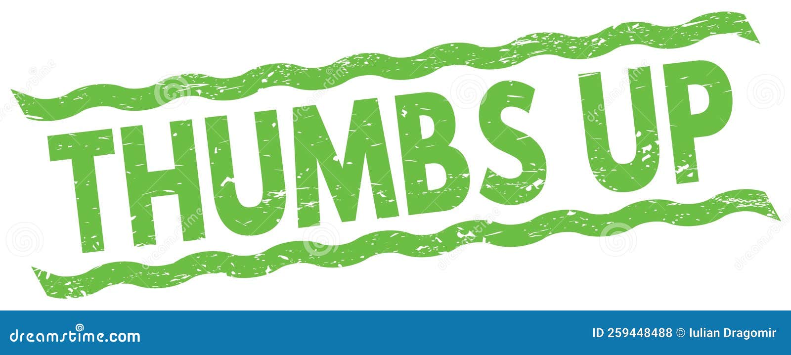 THUMBS UP Text on Green Lines Stamp Sign Stock Illustration ...
