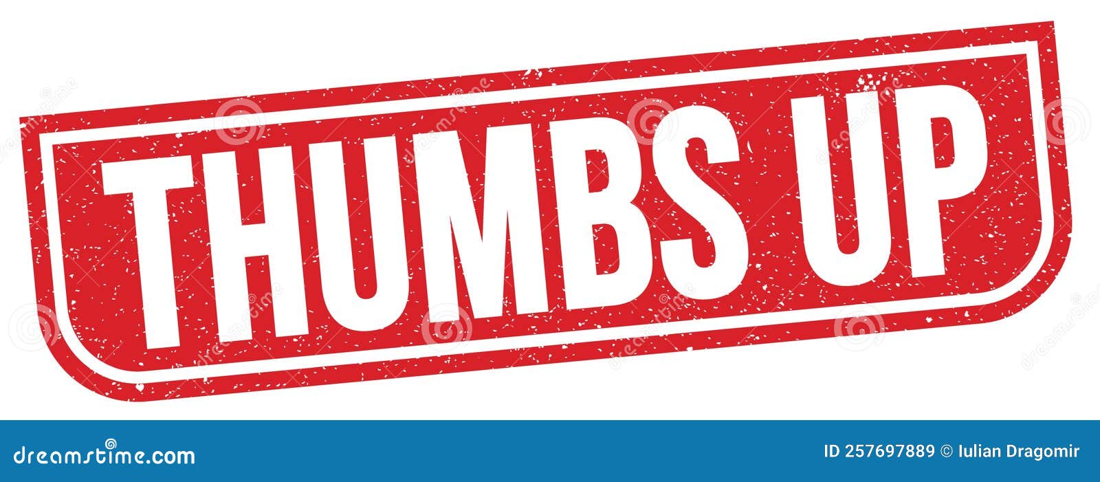 THUMBS UP Text Written on Red Stamp Sign Stock Illustration ...