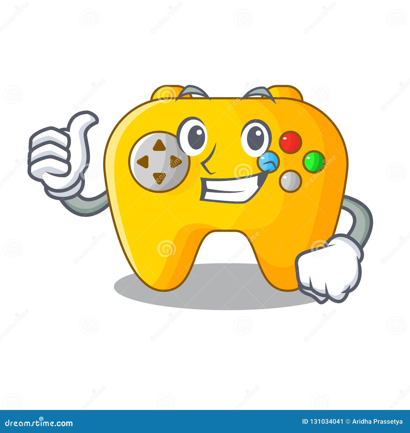 Thumbs Up Video Game Controller Shaped on Charcter Stock Vector ...