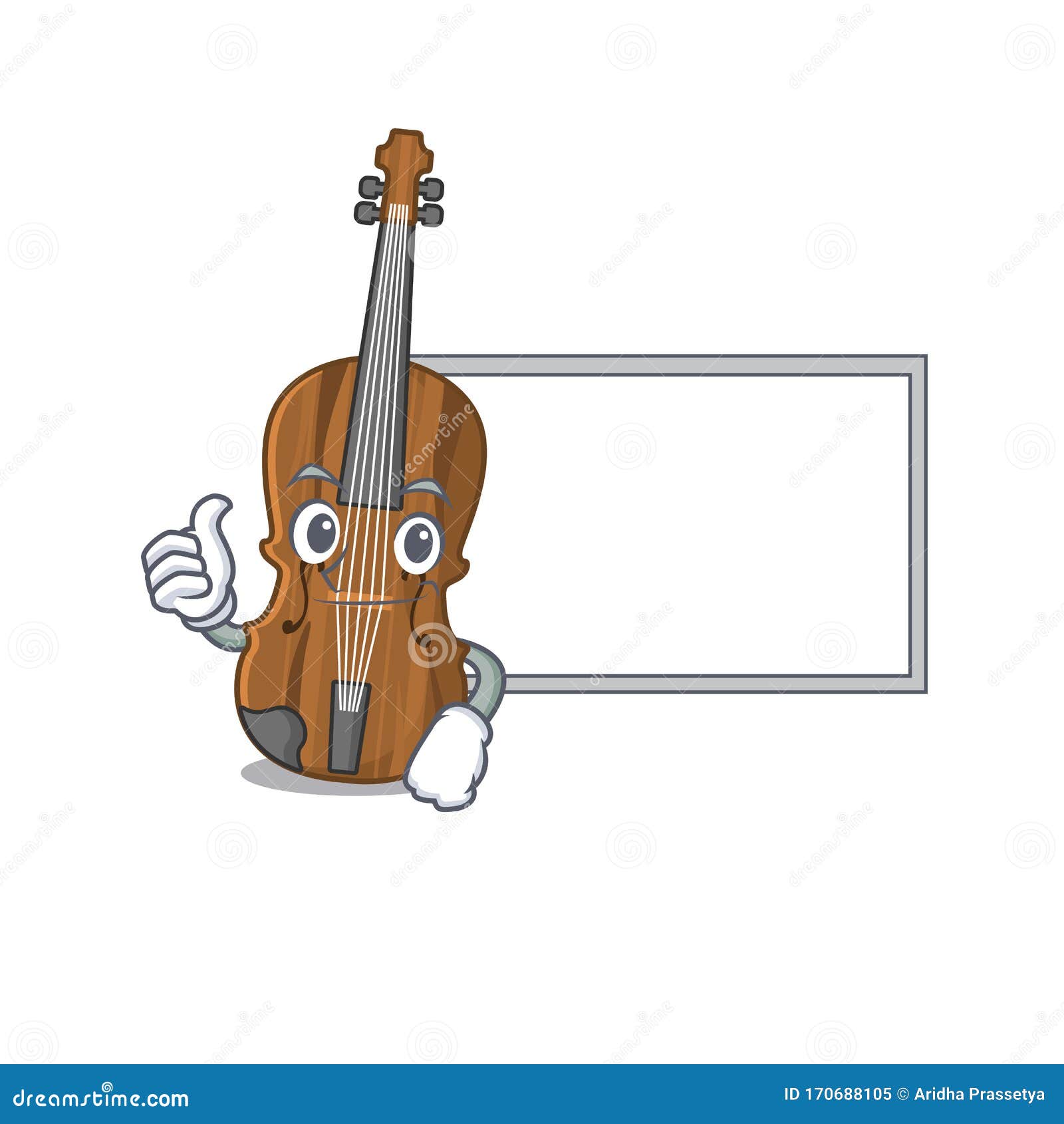Violin Cartoon Illustration With Hands, Legs, Eyes And Smile ...