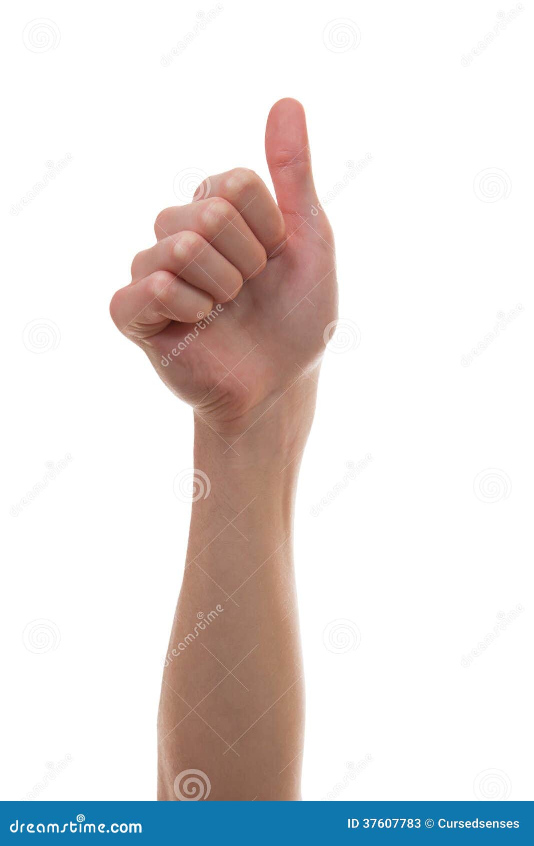Thumbs Up with White Background and Beautiful Hand Stock Image - Image ...
