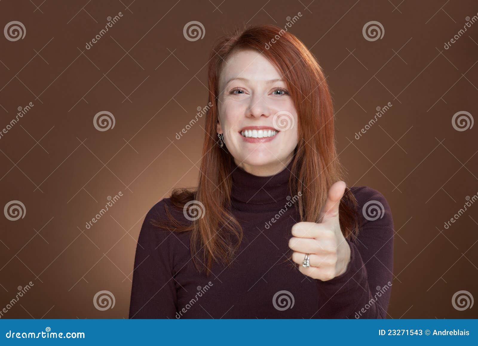 Thumbs up woman stock image. Image of confirmation, happiness - 23271543