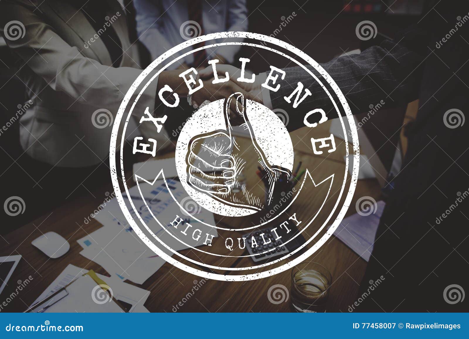 Thumbsup Excellent Best Quality Approval Graphic Concept Stock Image ...