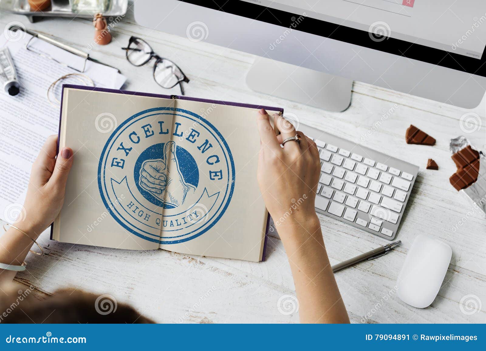 Thumbsup Excellent Best Quality Approval Graphic Concept Stock Image ...