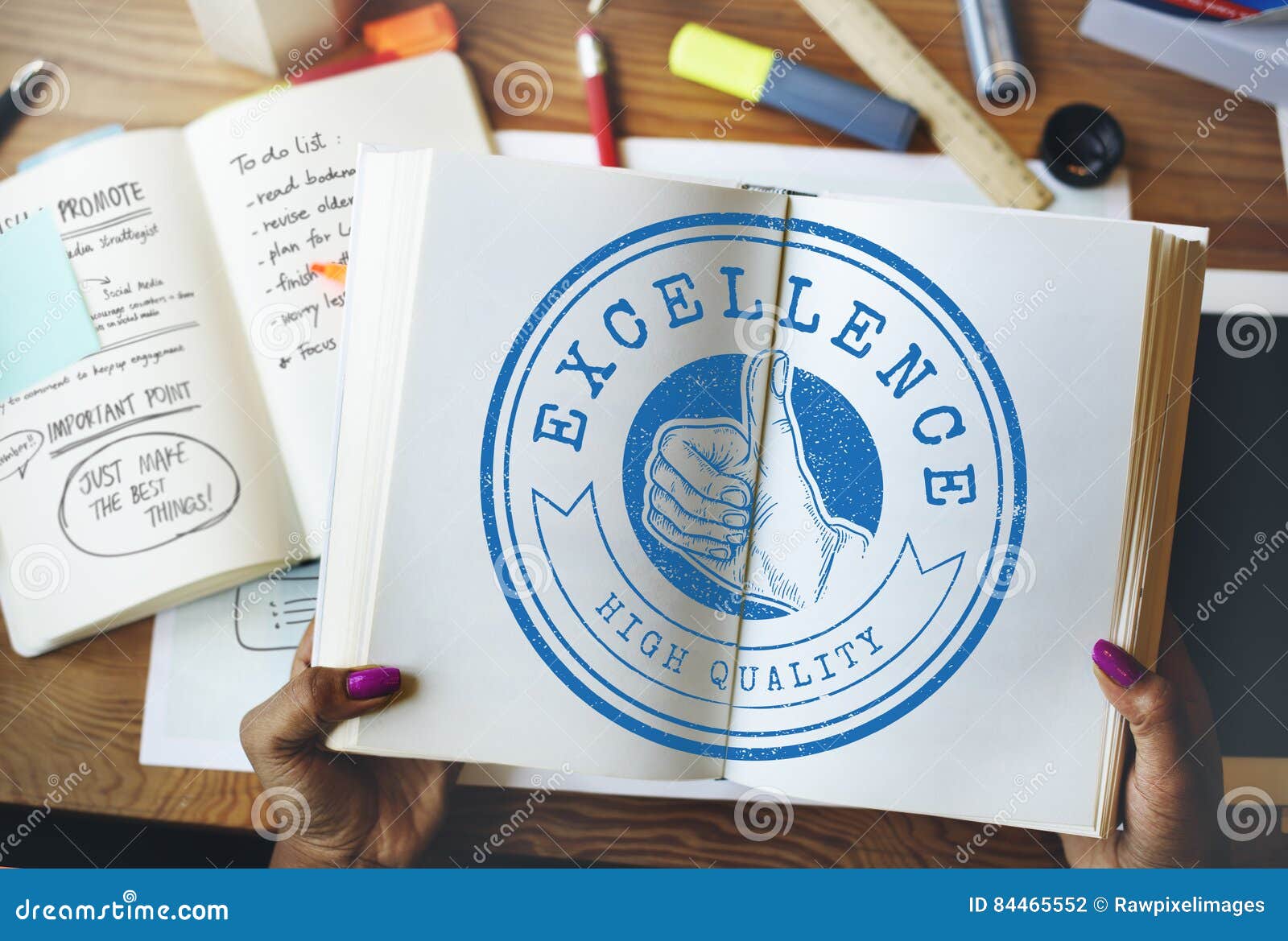 Thumbsup Excellent Best Quality Approval Graphic Concept Stock Photo ...