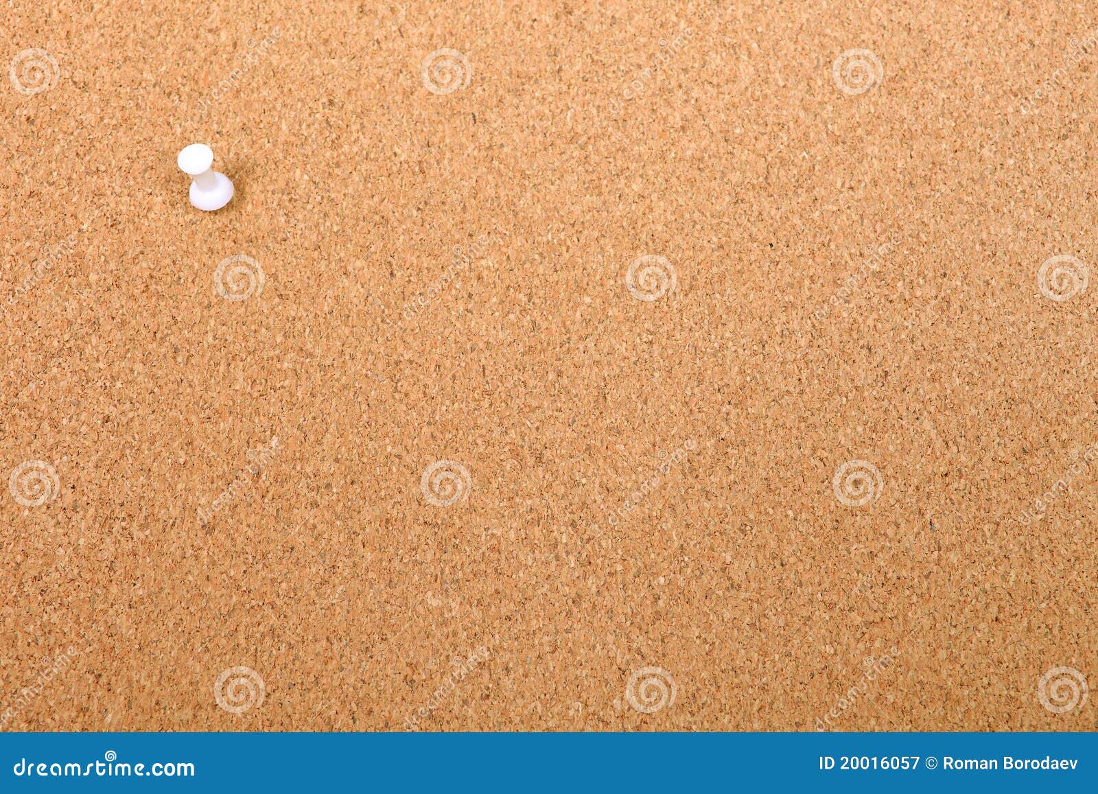 Thumbtack and Empty Bulletin Board. Stock Image - Image of message ...