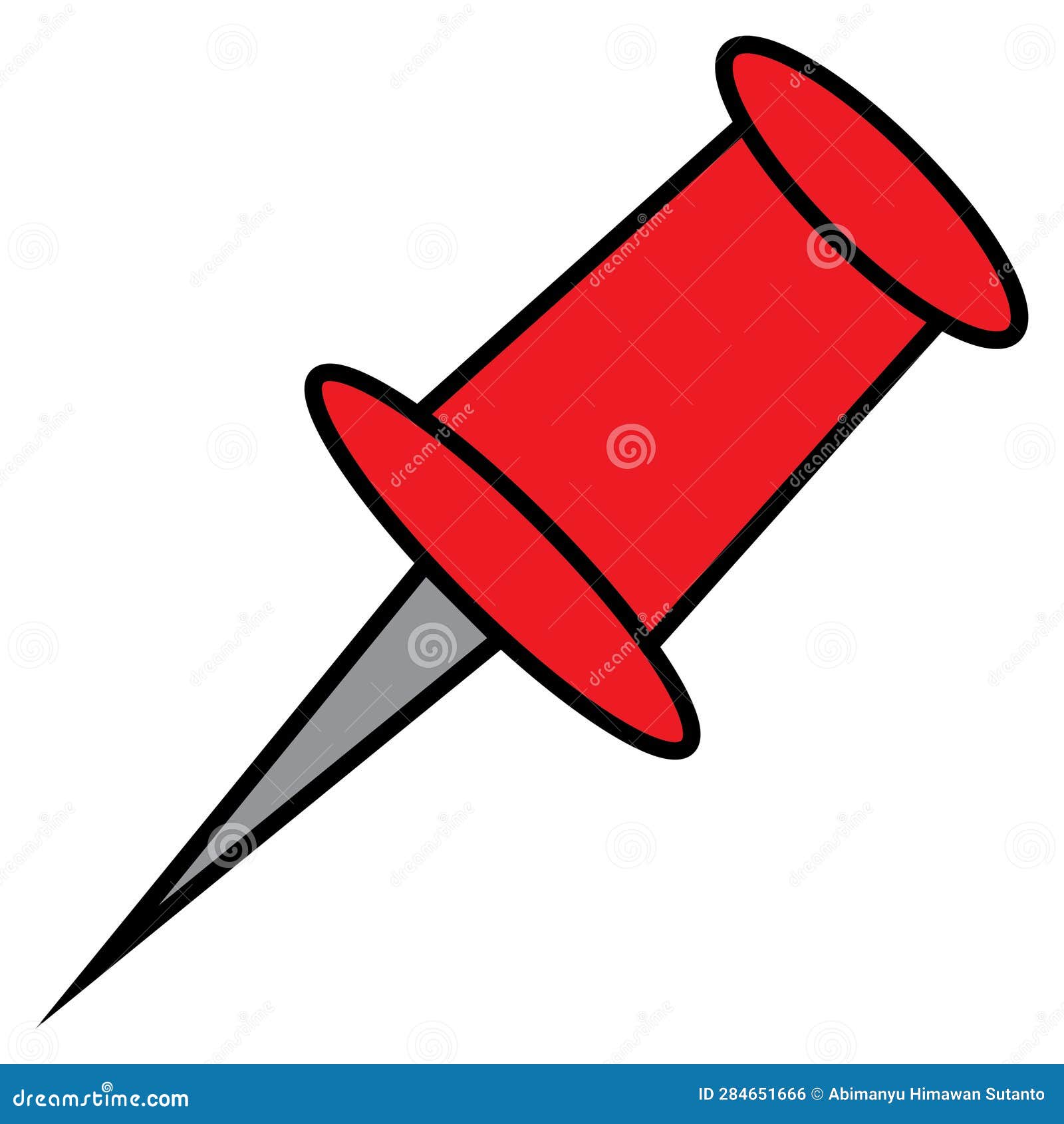 Thumbtack icon vector stock vector. Illustration of solid - 284651666