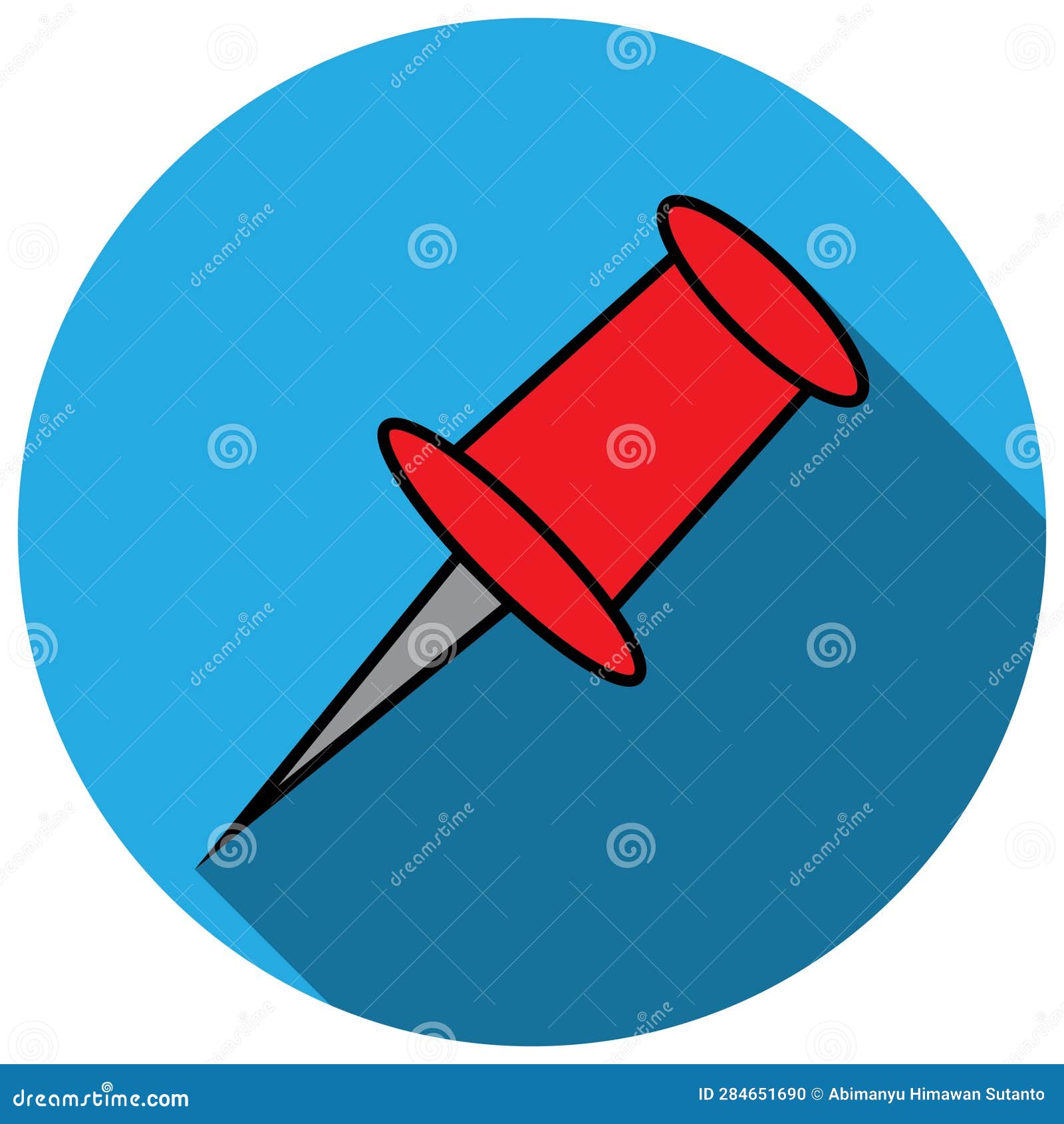 Thumbtack icon vector stock vector. Illustration of office - 284651690
