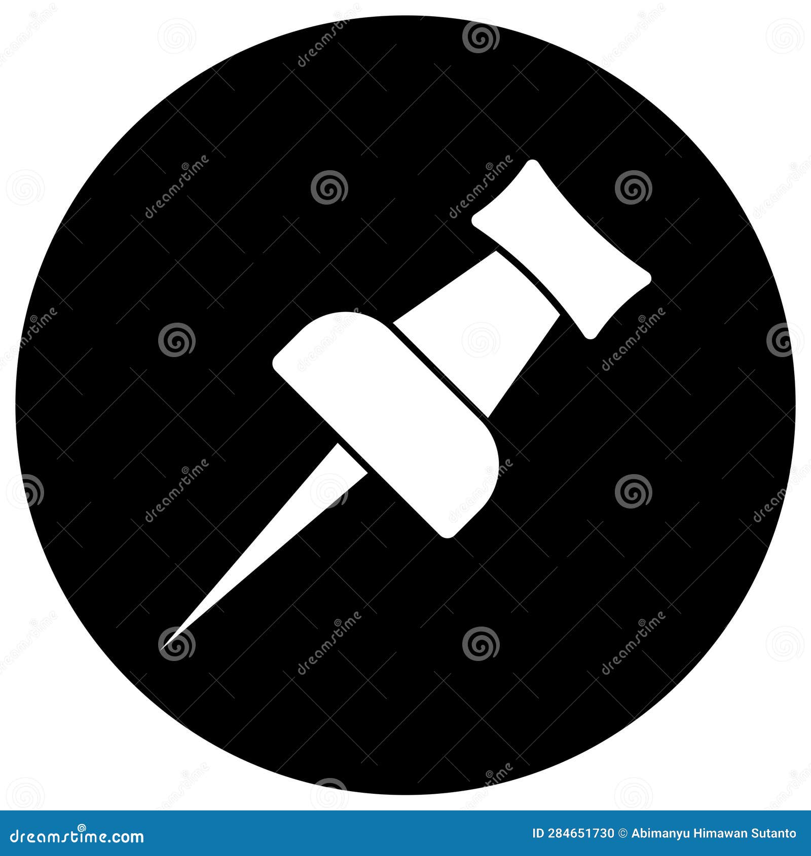 Thumbtack icon vector stock vector. Illustration of realistic - 284651730