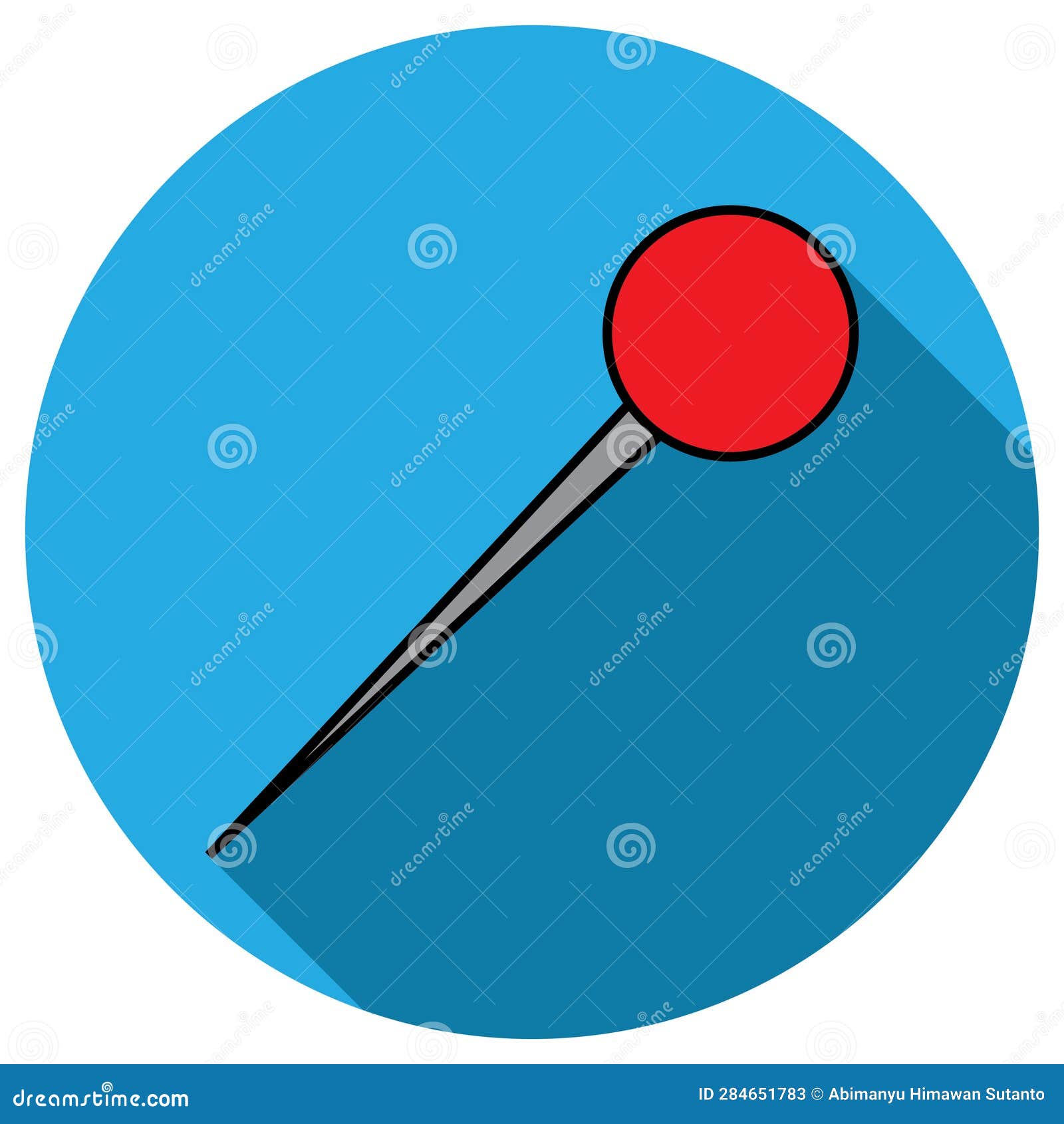 Thumbtack icon vector stock vector. Illustration of isolated - 284651783