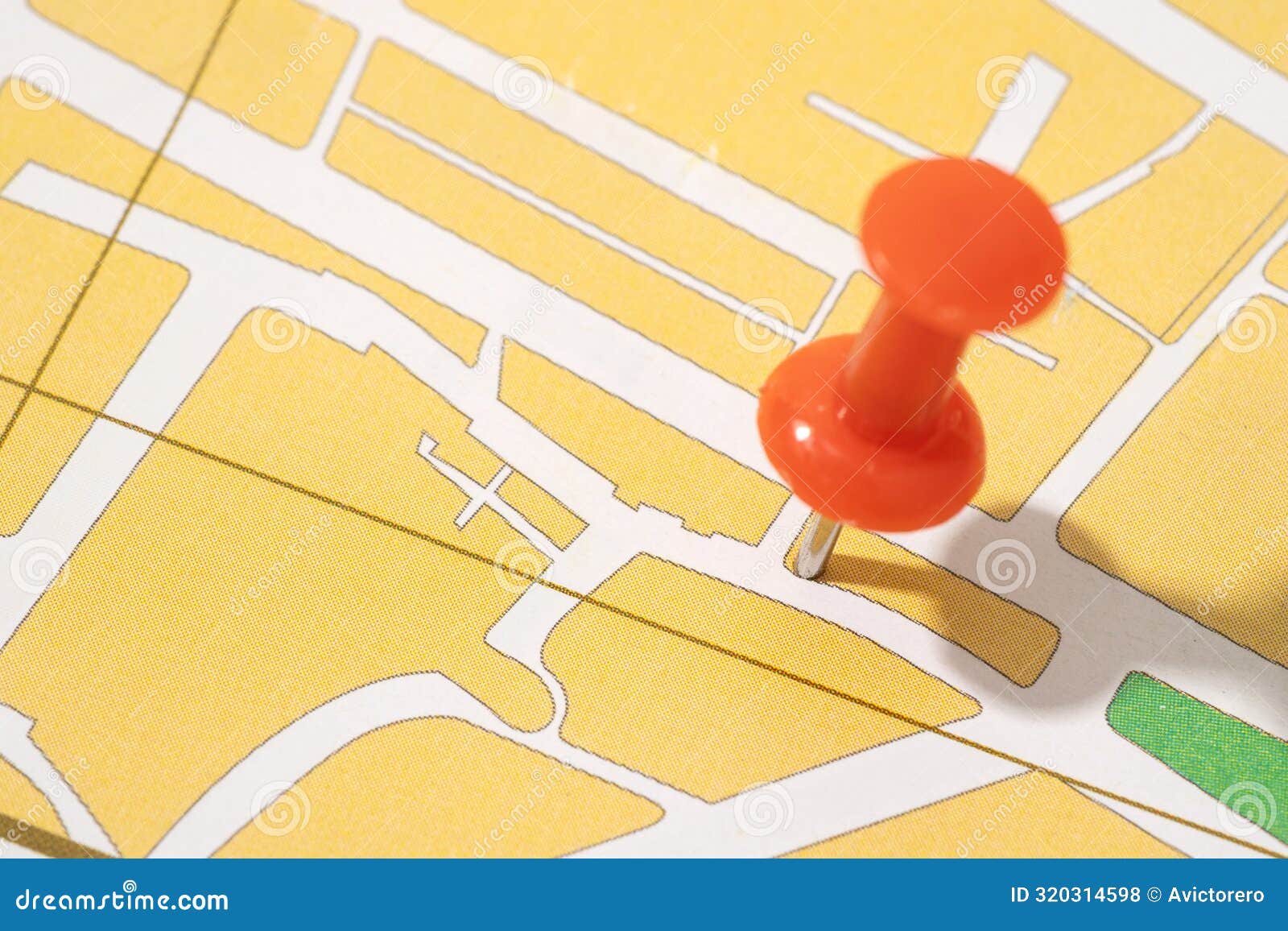 Thumbtack On A Paper City Map Stock Photography | CartoonDealer.com ...