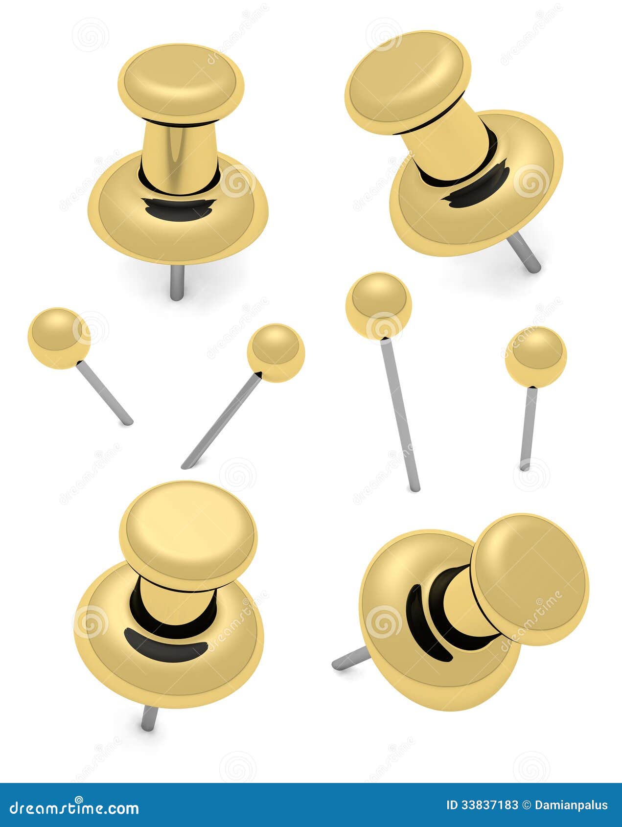 Thumbtack and pins stock illustration. Illustration of pins - 33837183