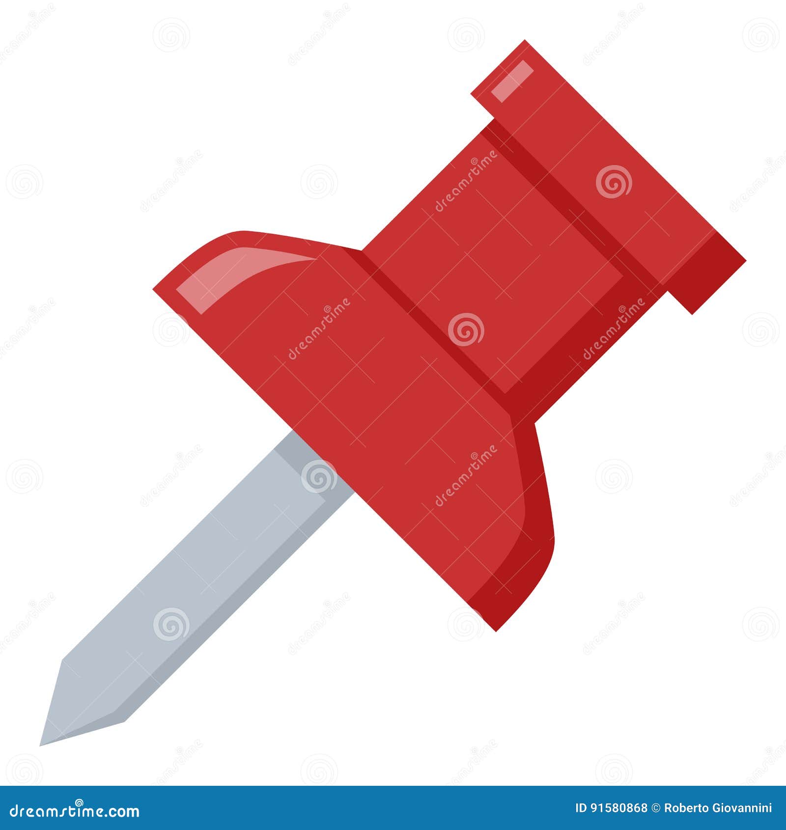 Red Thumbtack, Map And Pushpin, Pin Logo Design. Map Tacks Magnified ...