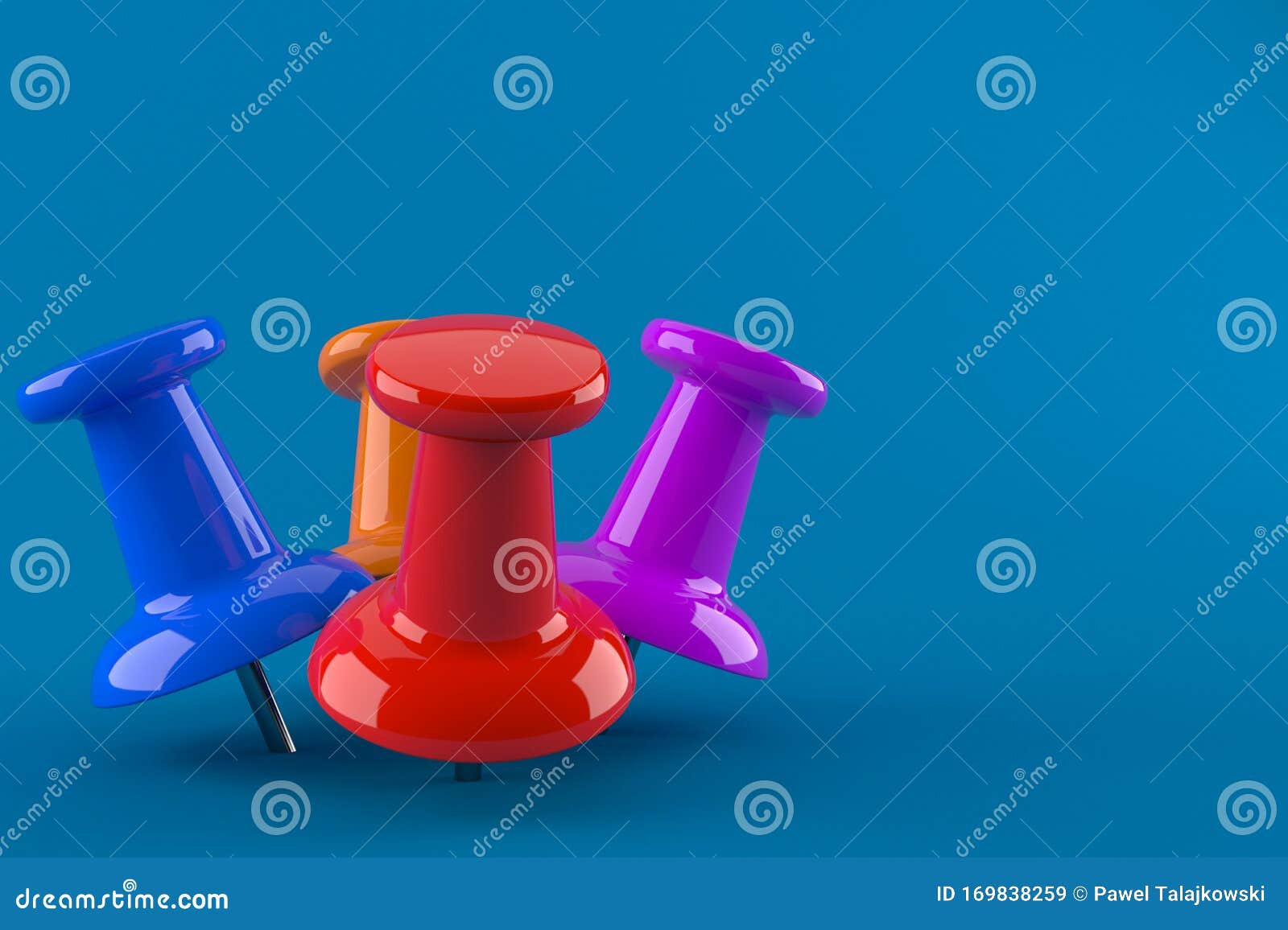 Thumbtacks stock illustration. Illustration of background - 169838259