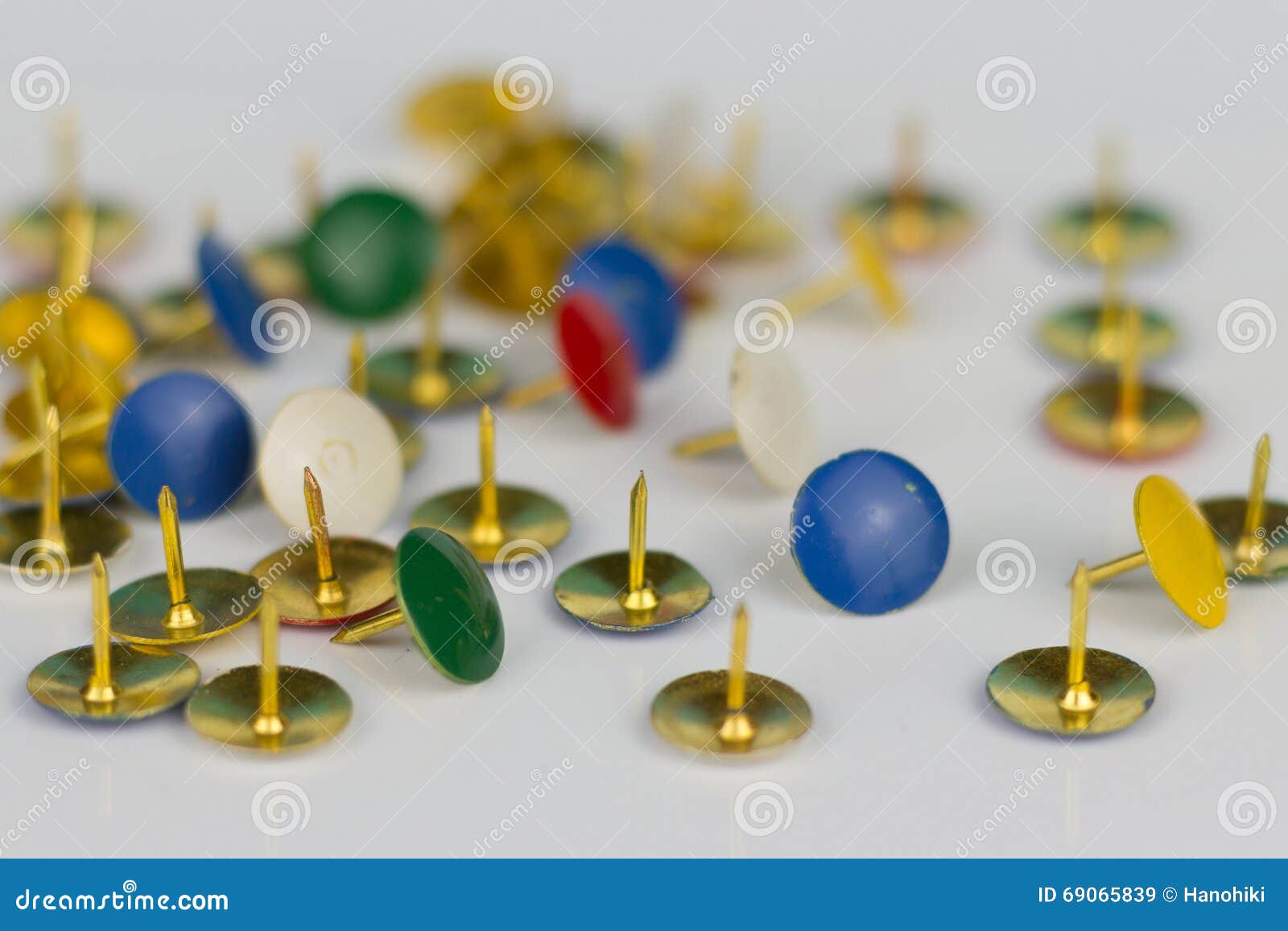 Thumbtacks Isolated on White Background Stock Image - Image of focus ...