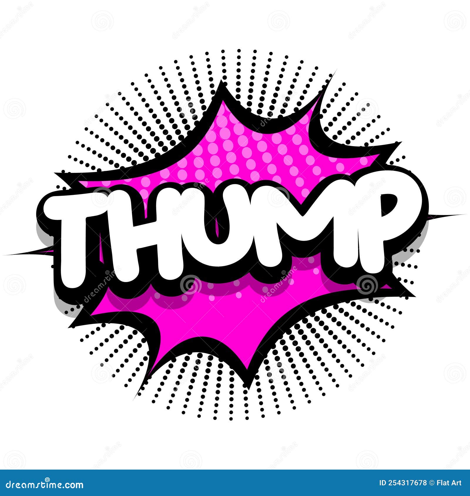 THUMP Comic Speech 3d Text Style Effect High Resolution Vector ...