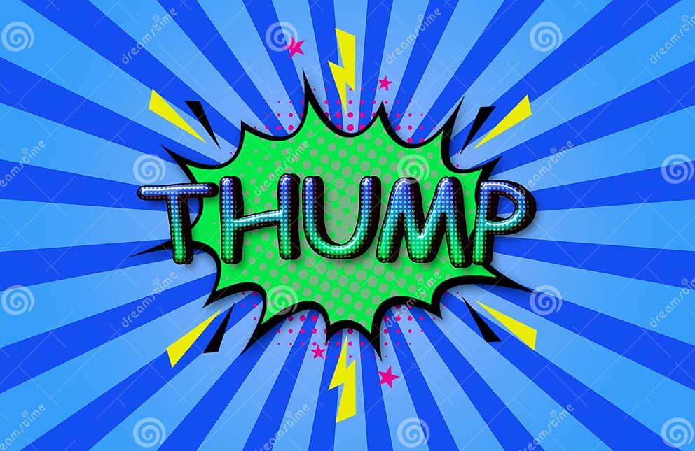 THUMP Comic Speech 3d Text Style Effect High Resolution Stock Vector ...