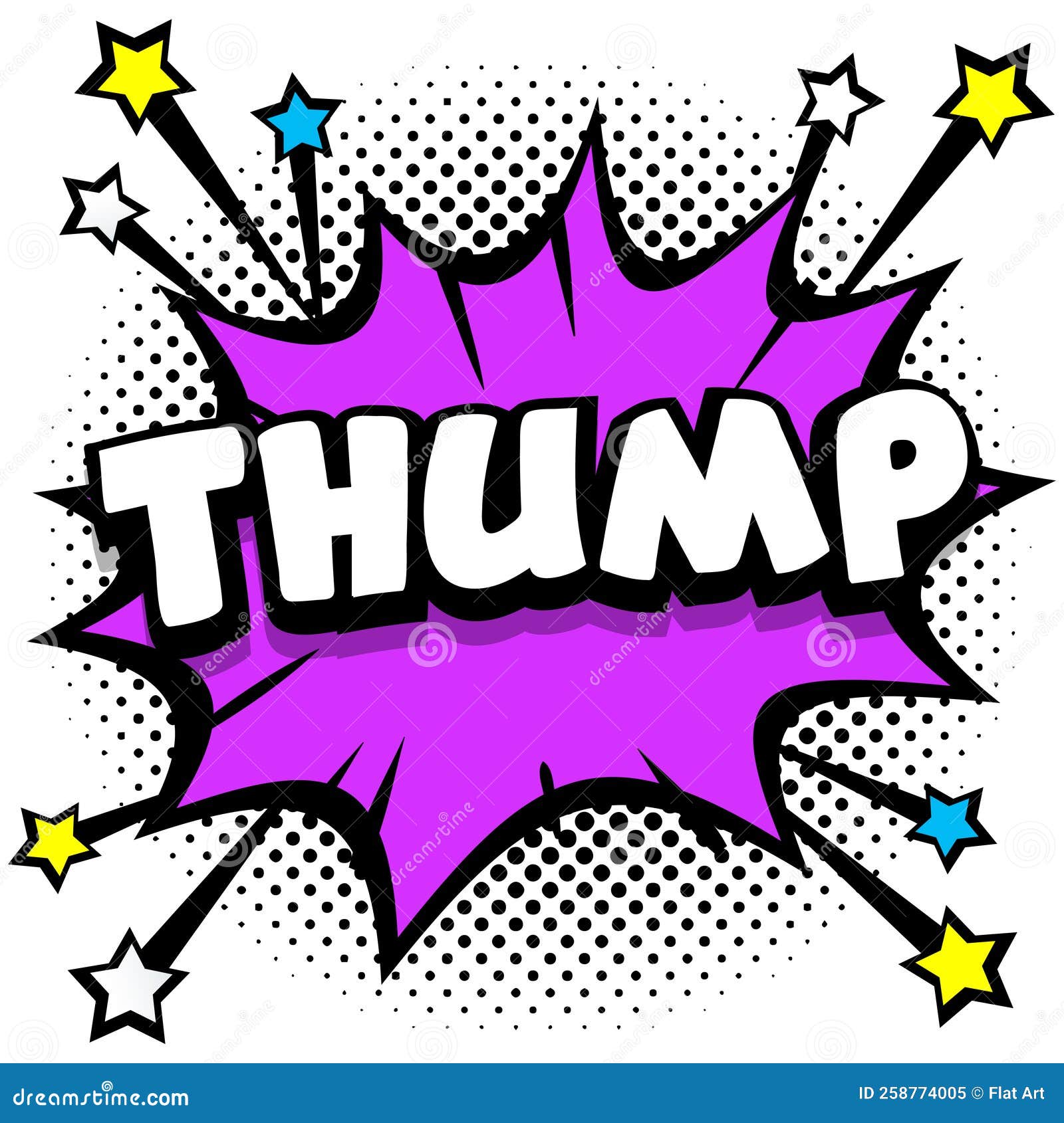 THUMP Comic Speech 3d Text Style Effect High Resolution Vector ...