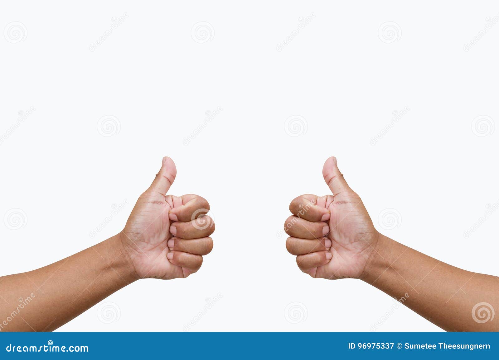 Thump Up Hand Sign Isolated on White Stock Image - Image of business ...