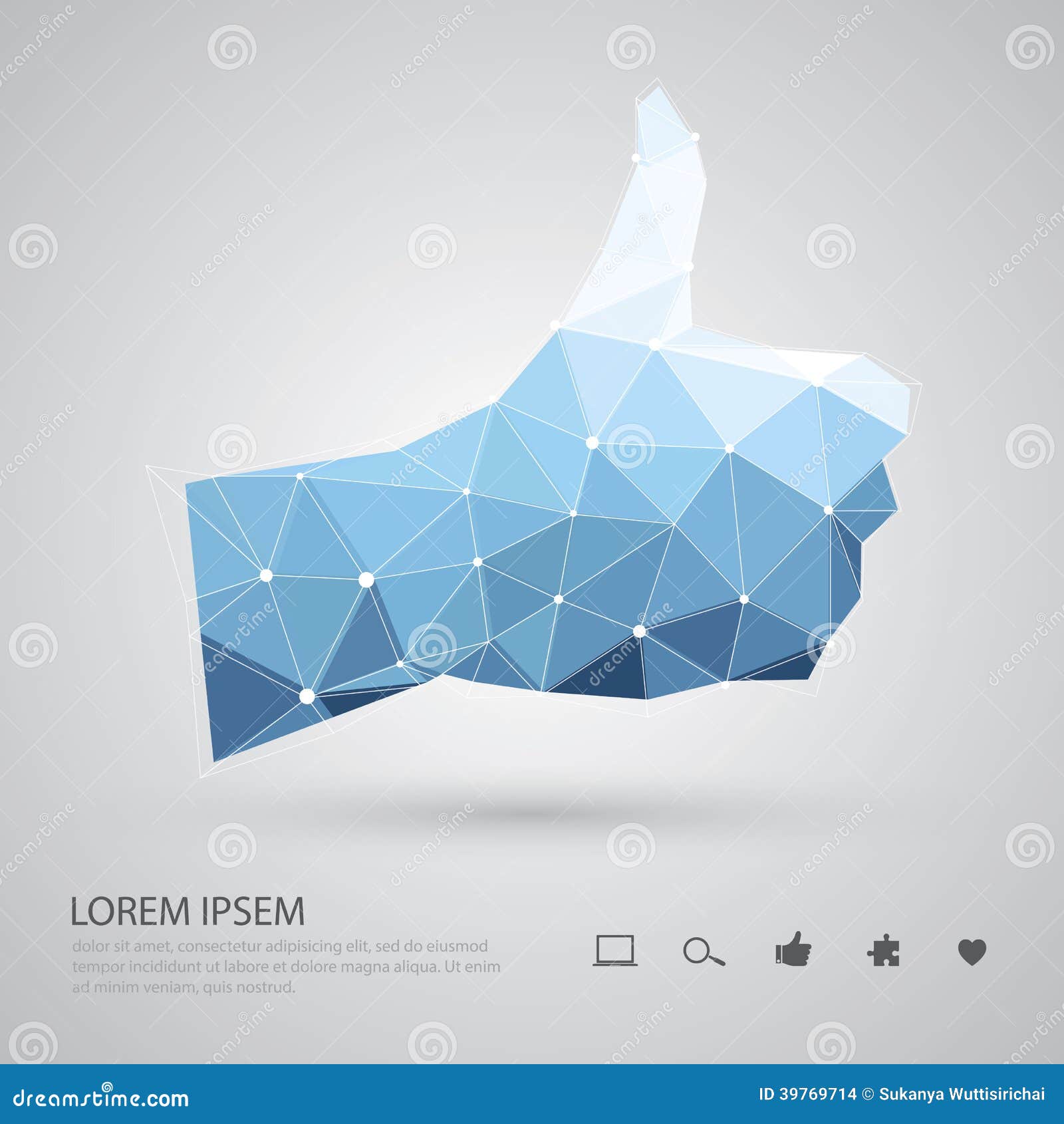 Thump up - Vector stock vector. Illustration of interested - 39769714