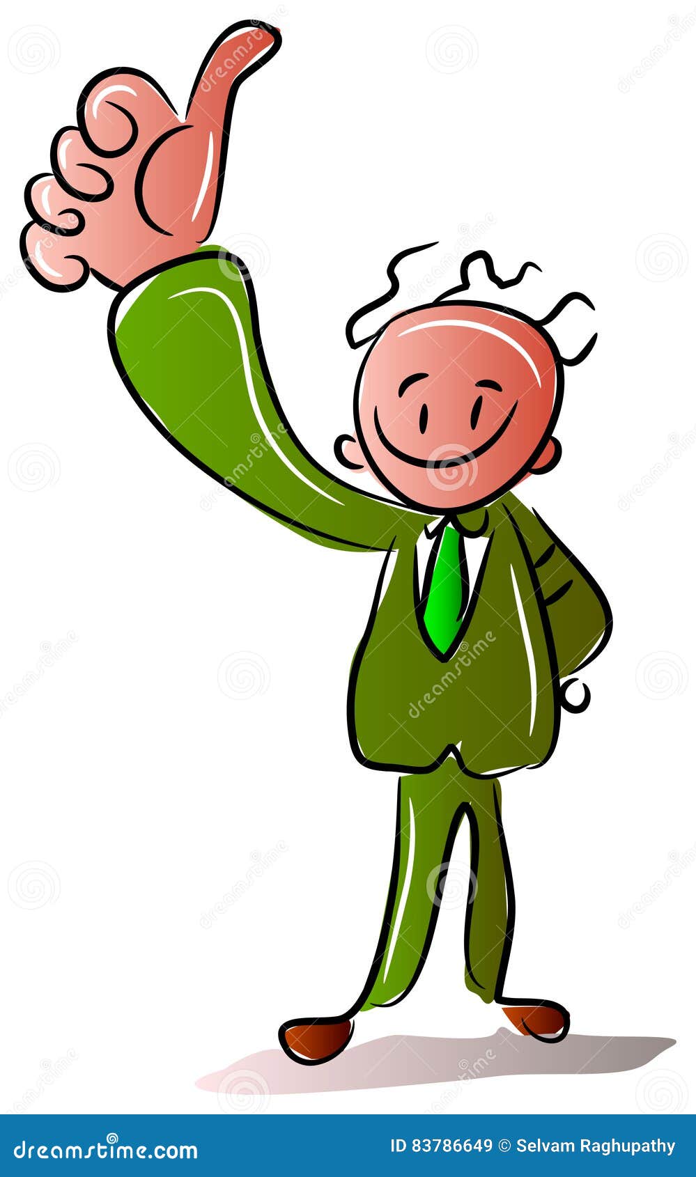 Thumps up stock vector. Illustration of lifestyle, portrait - 83786649