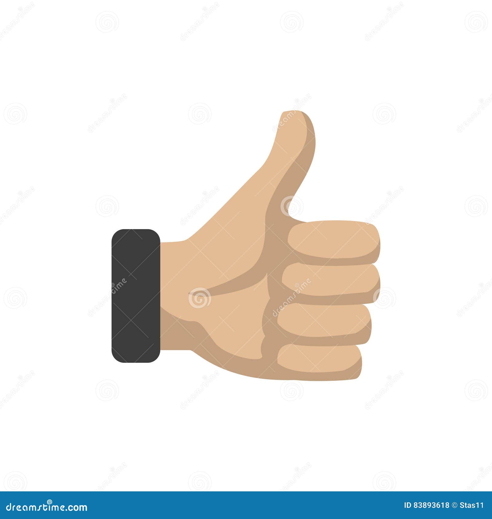 Thumps Up on a White Background. Vector Illustration Eps10 Stock Vector ...