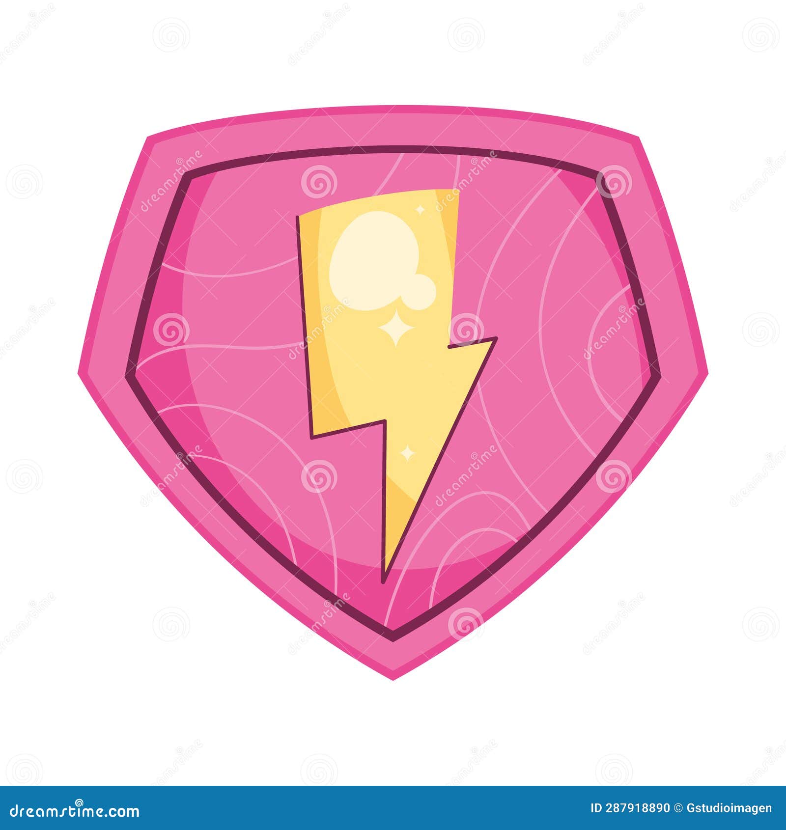 Thunder badge design stock vector. Illustration of label - 287918890